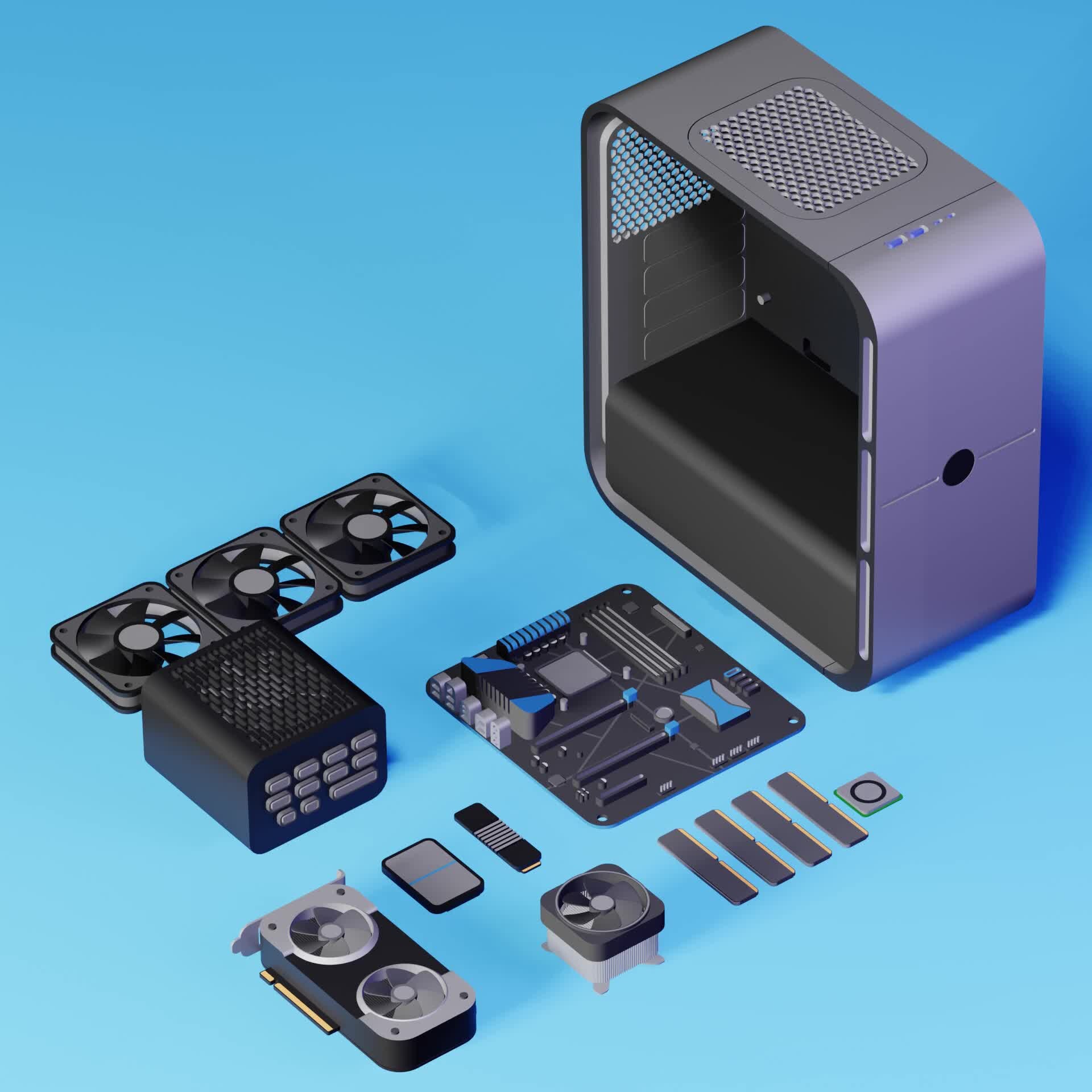 ArtStation - PC assembly animation