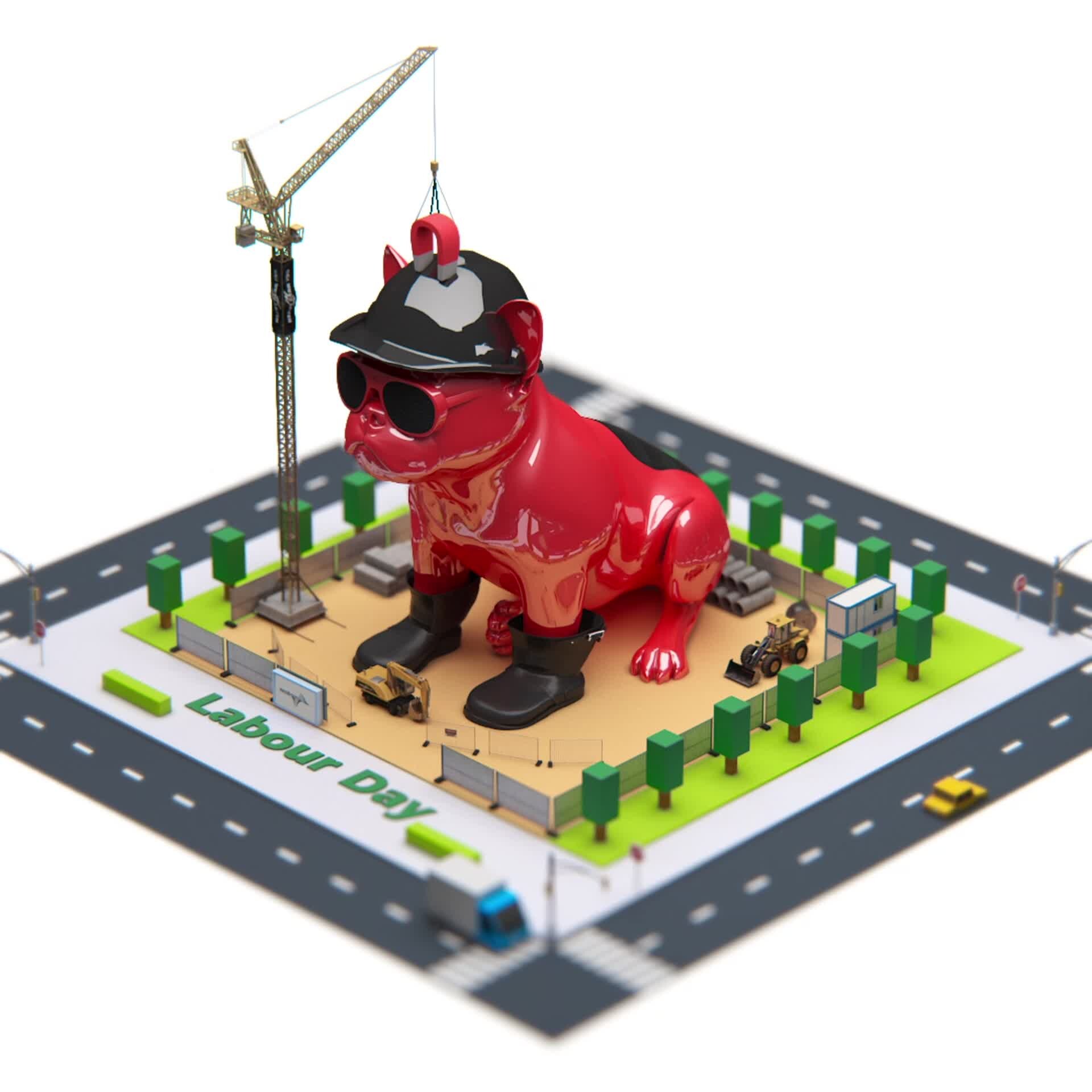 ArtStation - French Bull speaker product visualization