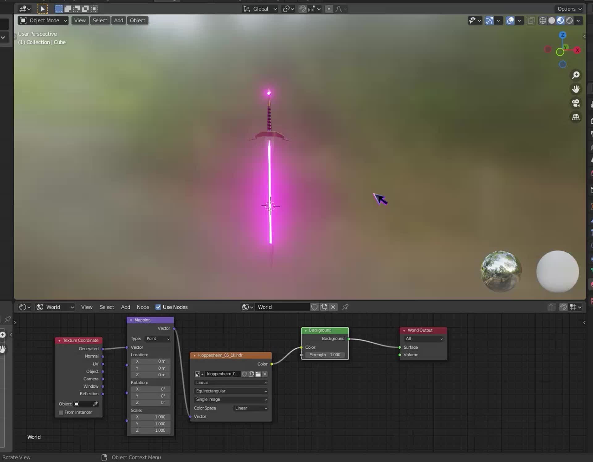 ArtStation - Lighting Sword - Blender