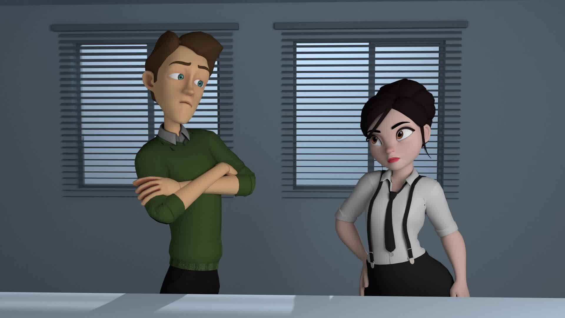 ArtStation - Dialogue: "Bovine Joni" - Jerry & Waitress Rig