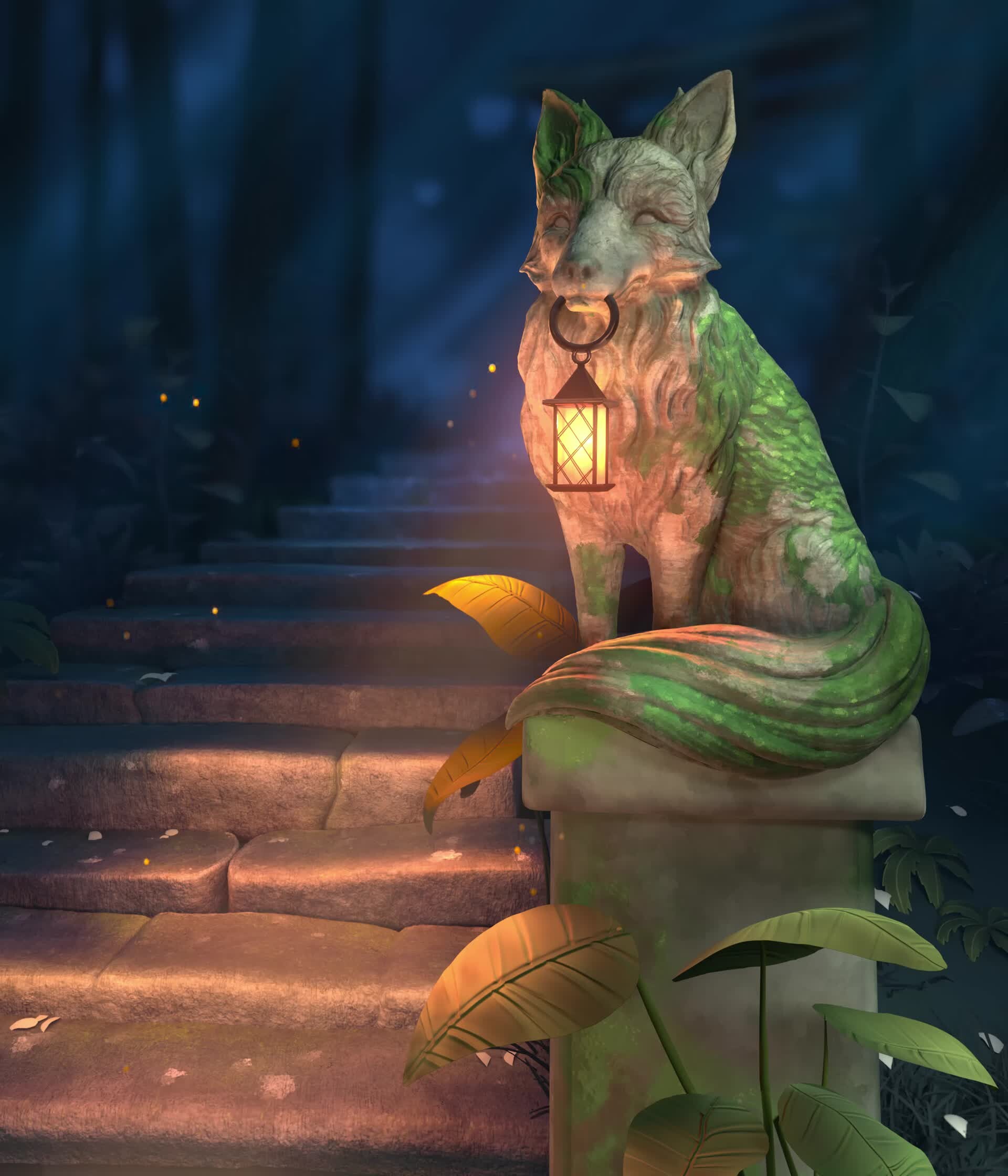 ArtStation - Shrine Fox Guardian