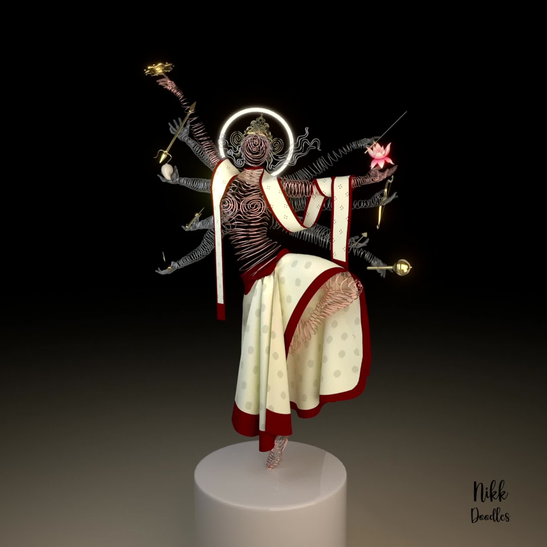 ArtStation - Wire Goddess Durga