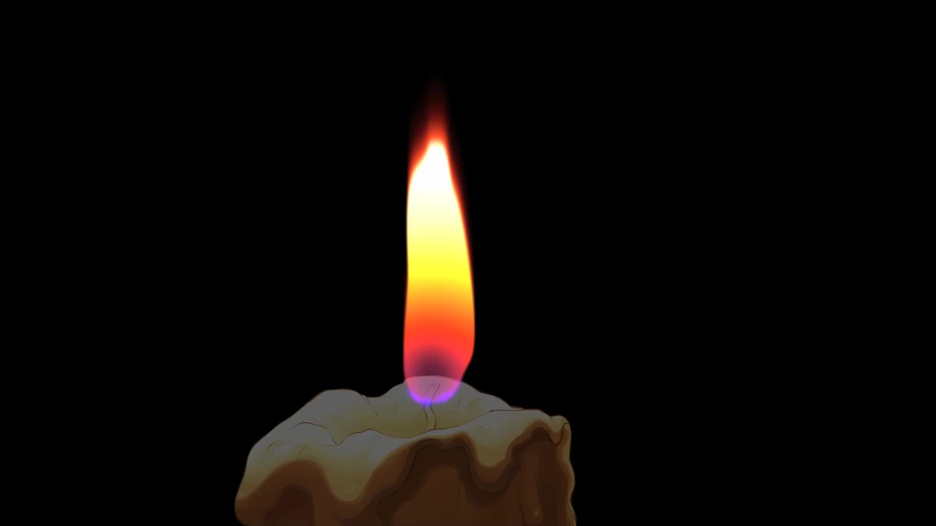 ArtStation - Candle flame effect animation