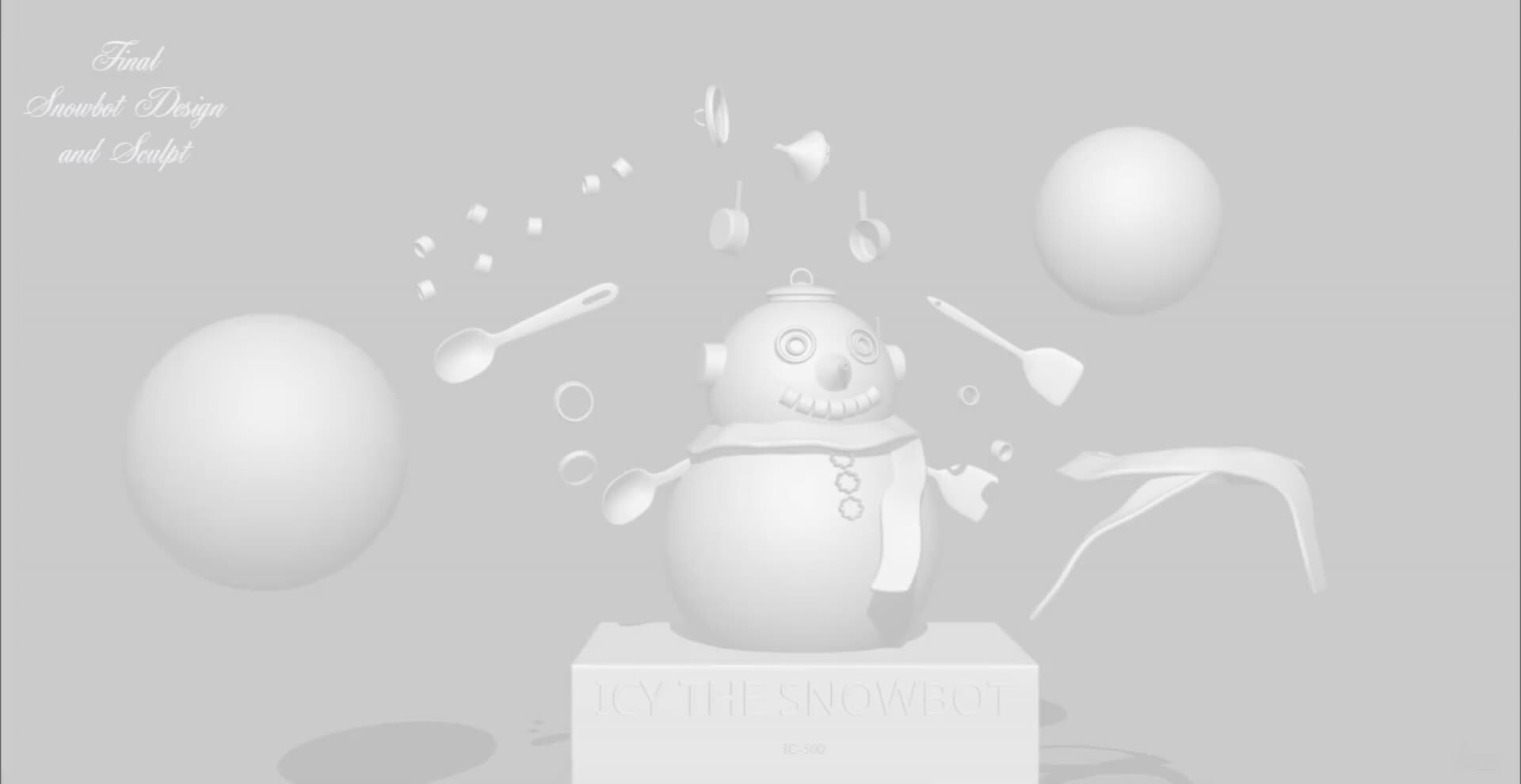 ArtStation - Final Snowbot Design and Sculpt