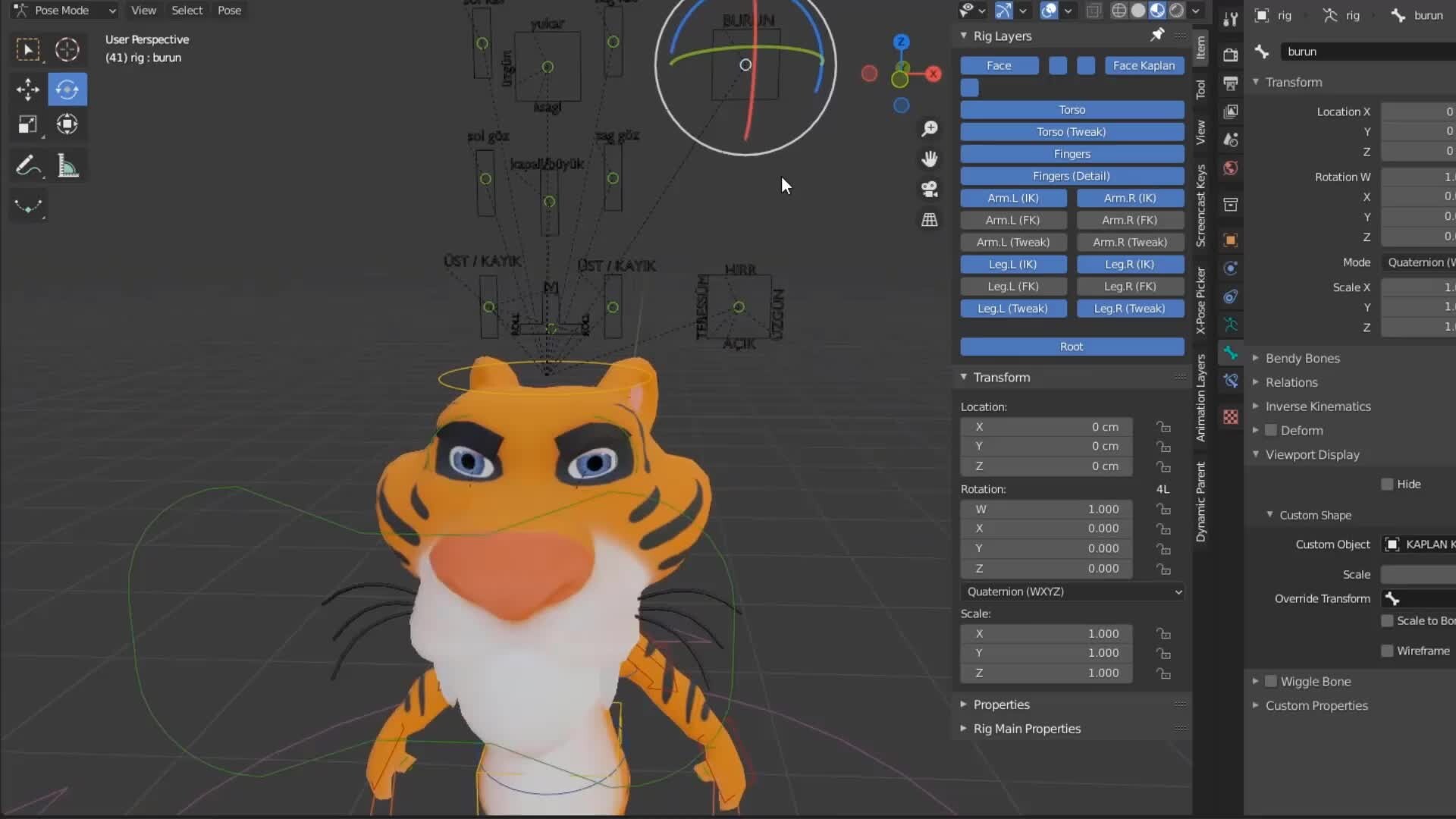 ArtStation - Blender Cartoon Tiger Model / Rig