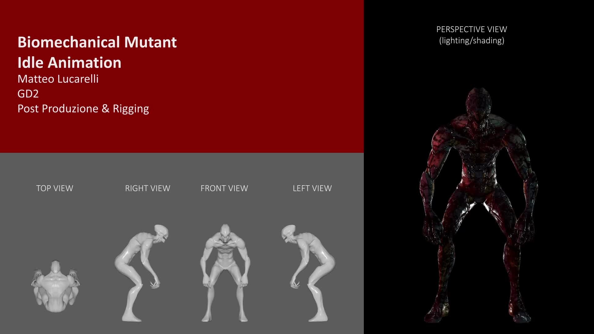 ArtStation - Biomechanical Mutant - Rig and Animation