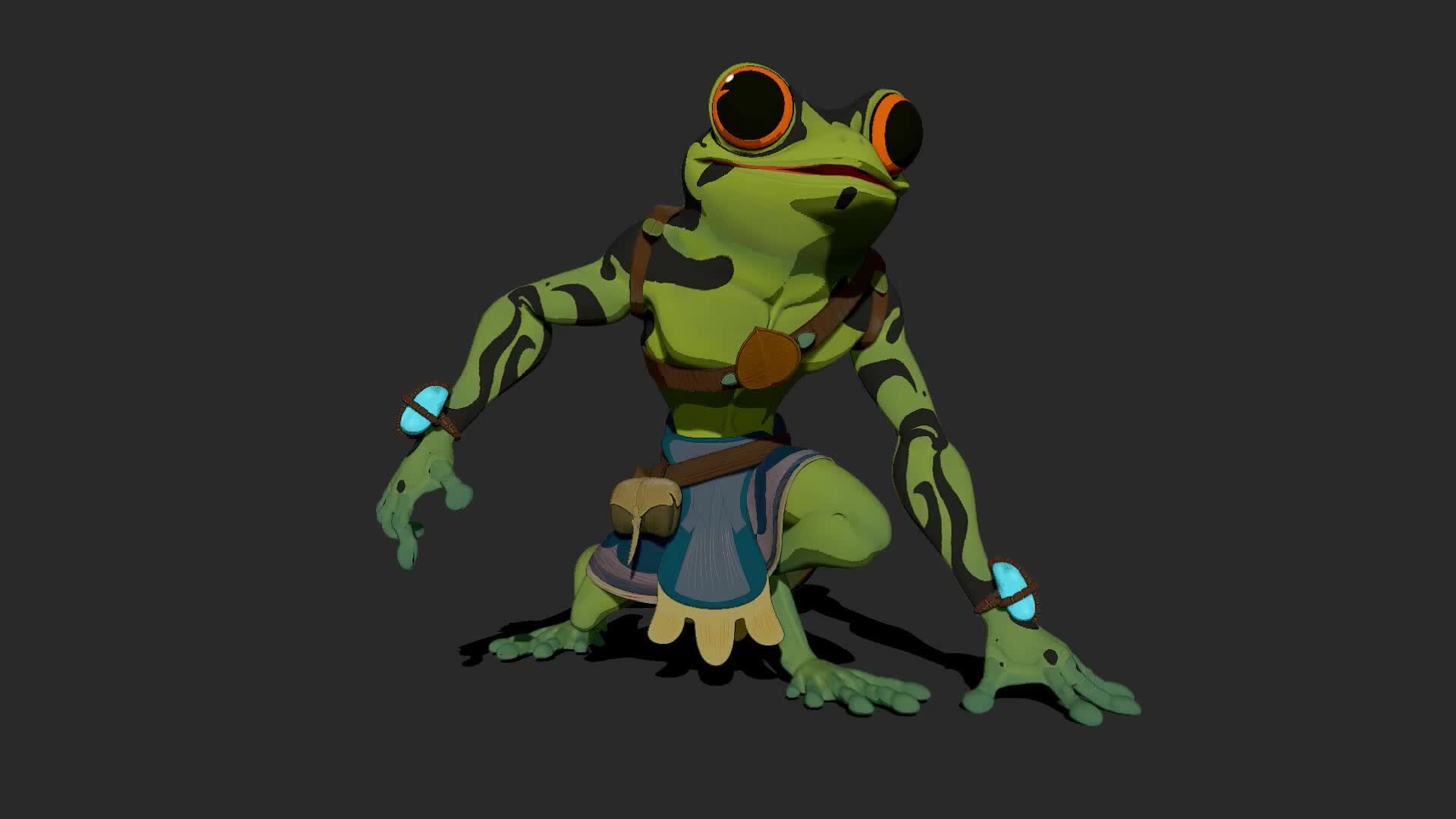 ArtStation - GAME READY CHARACTER - Frog guy