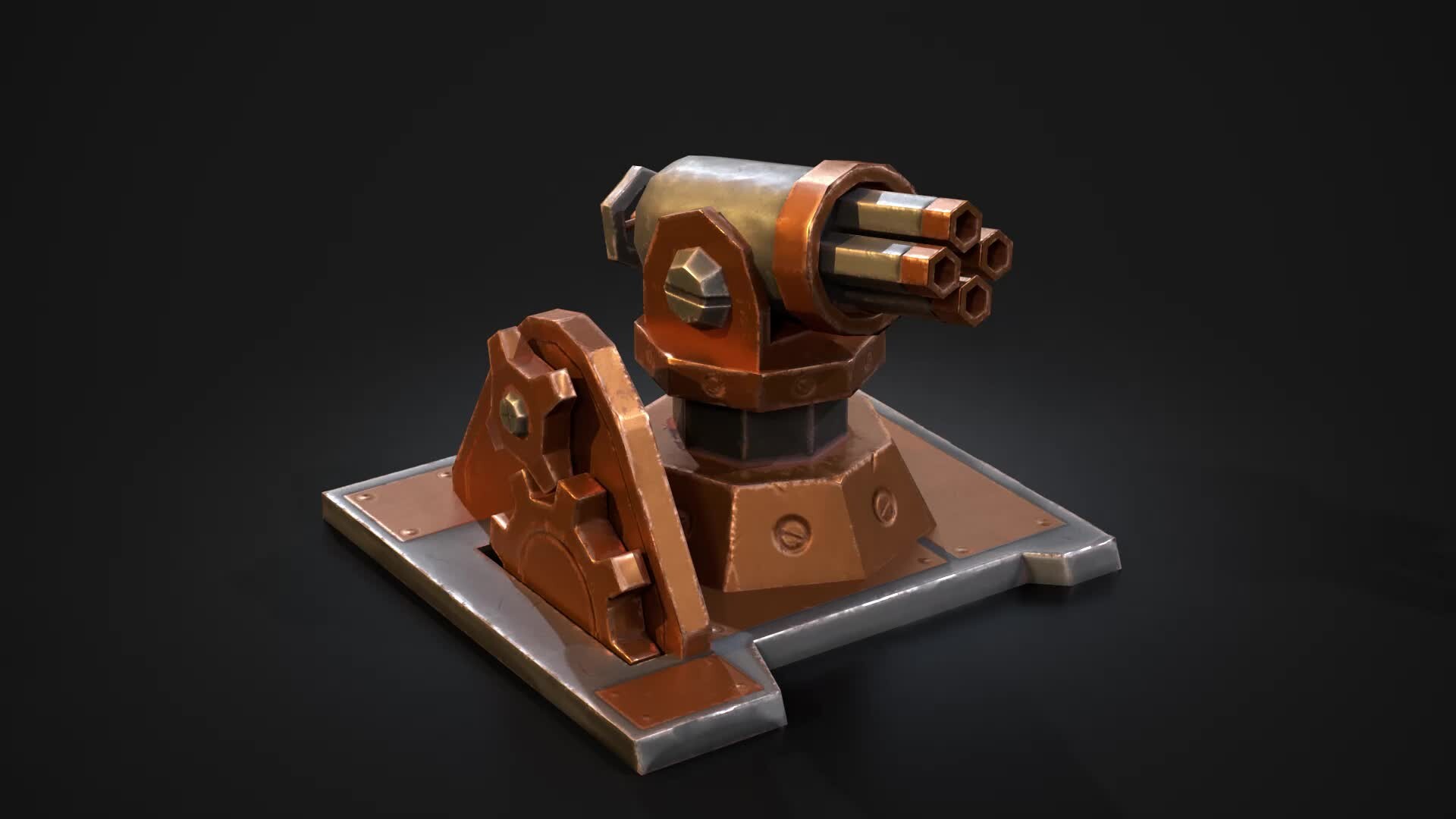 ArtStation - Stylized Low Poly Turret