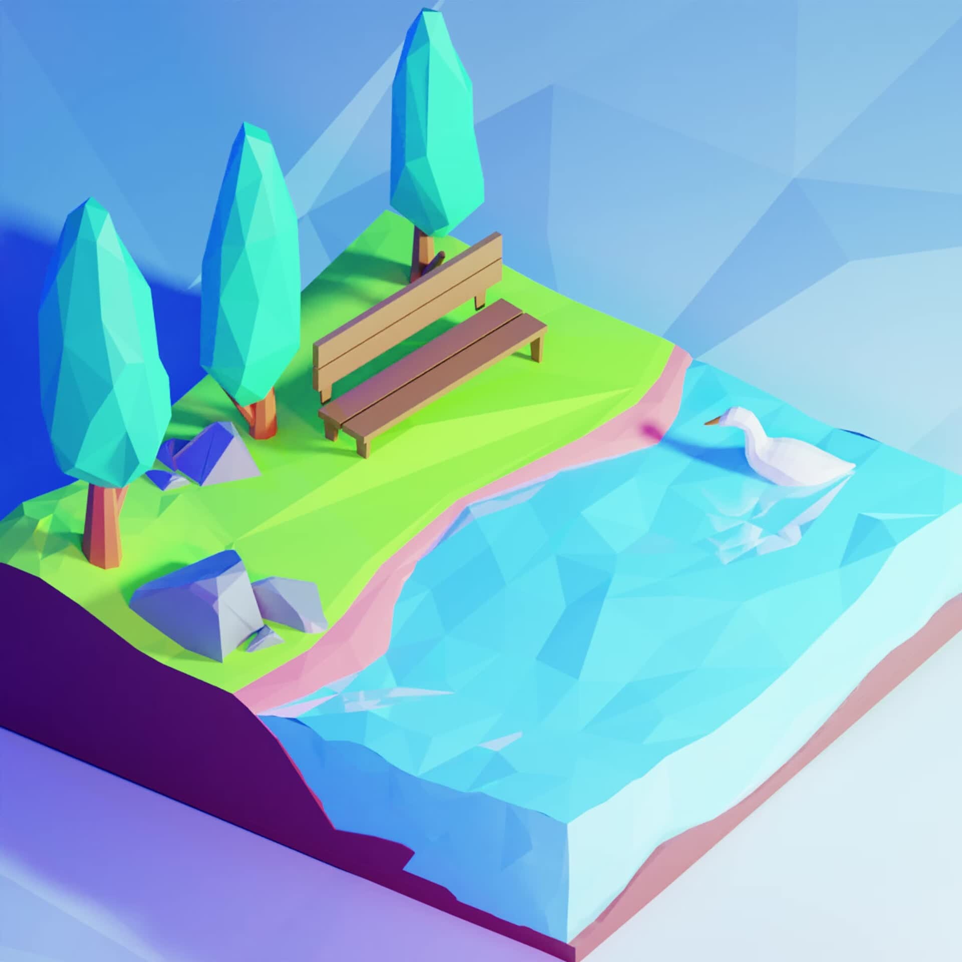 ArtStation - Poly Creatures #1 Duck