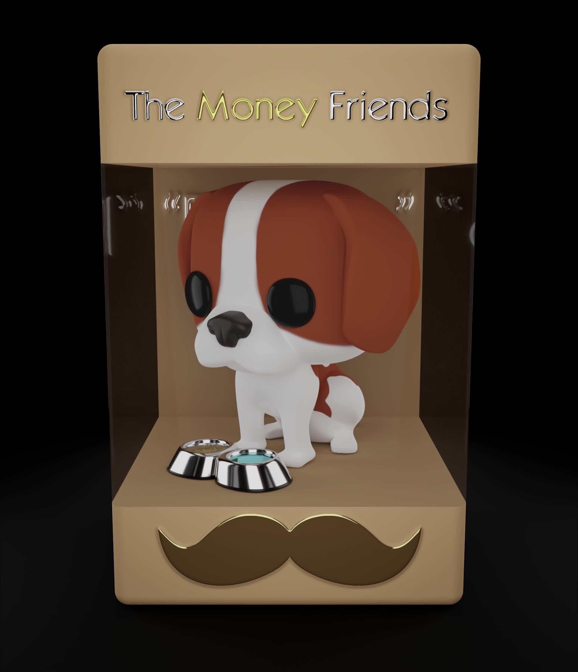 ArtStation - NFT collectible toy Dog for "The Money Friends".