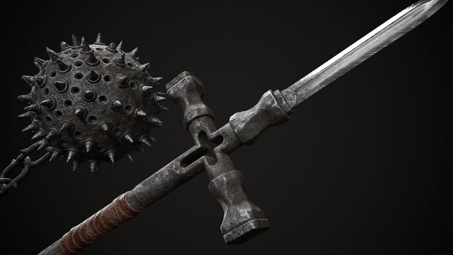 ArtStation - Cross Flail Hammer