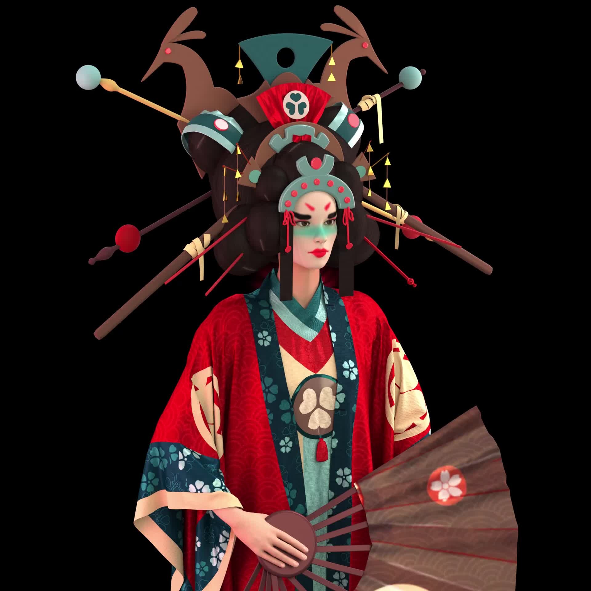 ArtStation - Geisha. Art. Marvelous Designer