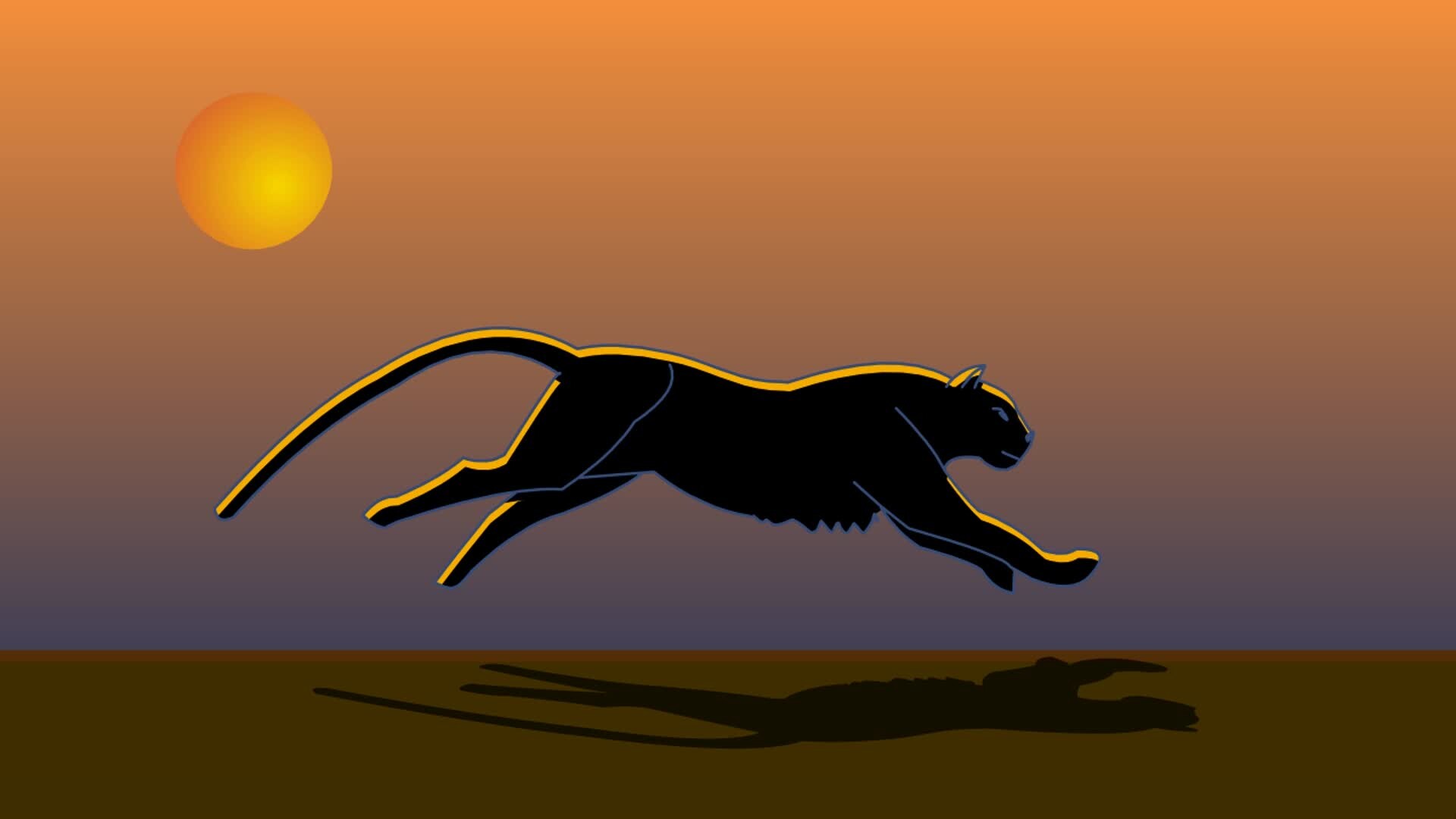 ArtStation - Panther run 2d