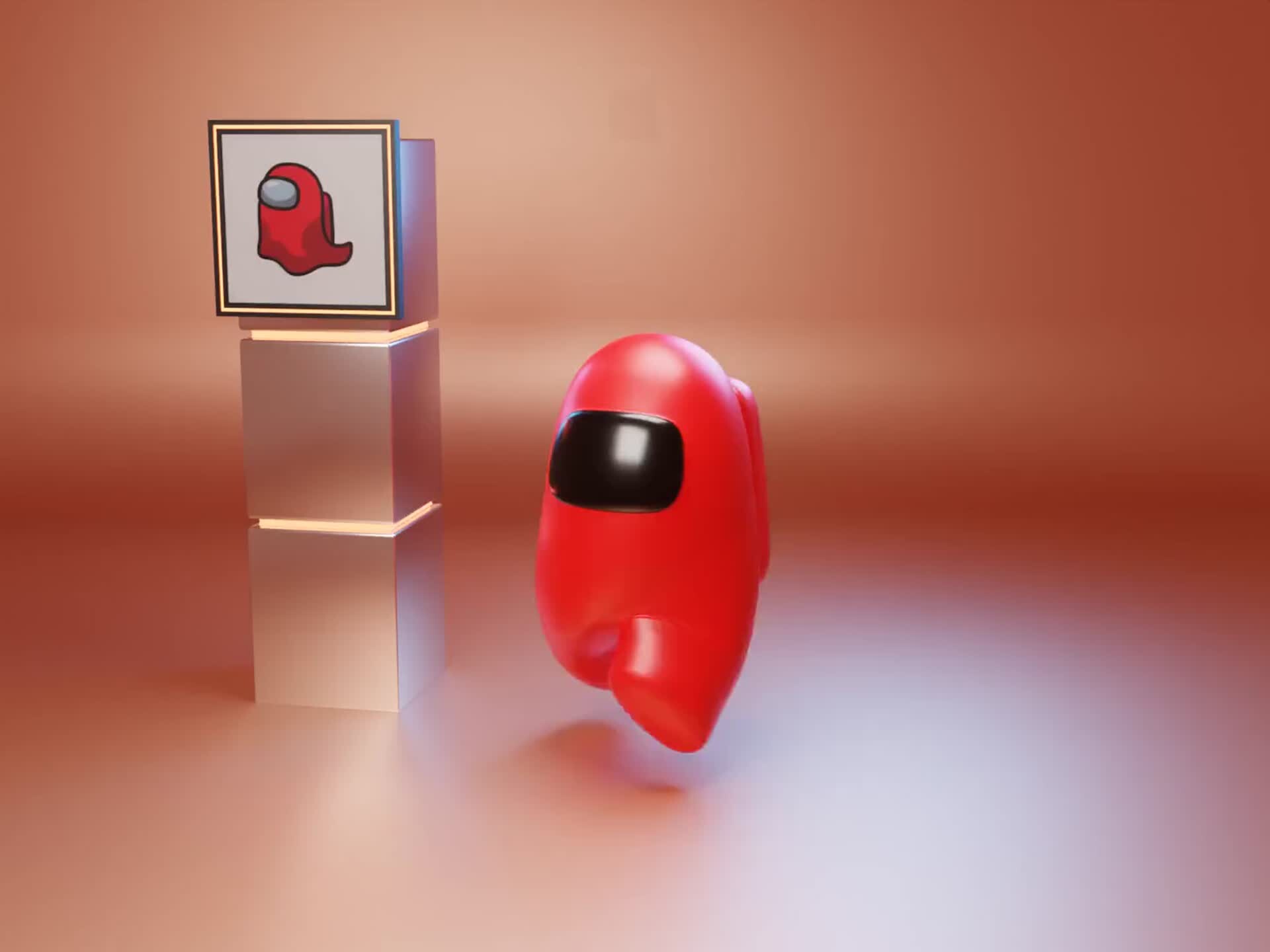 ArtStation - Red Among Us Figure