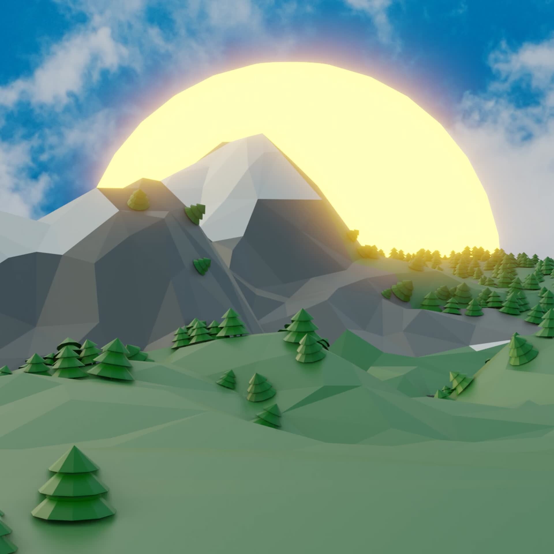 ArtStation - Low-Poly Landscape