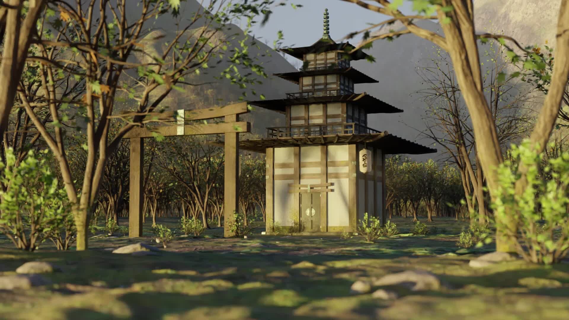 ArtStation - Flying Pagoda