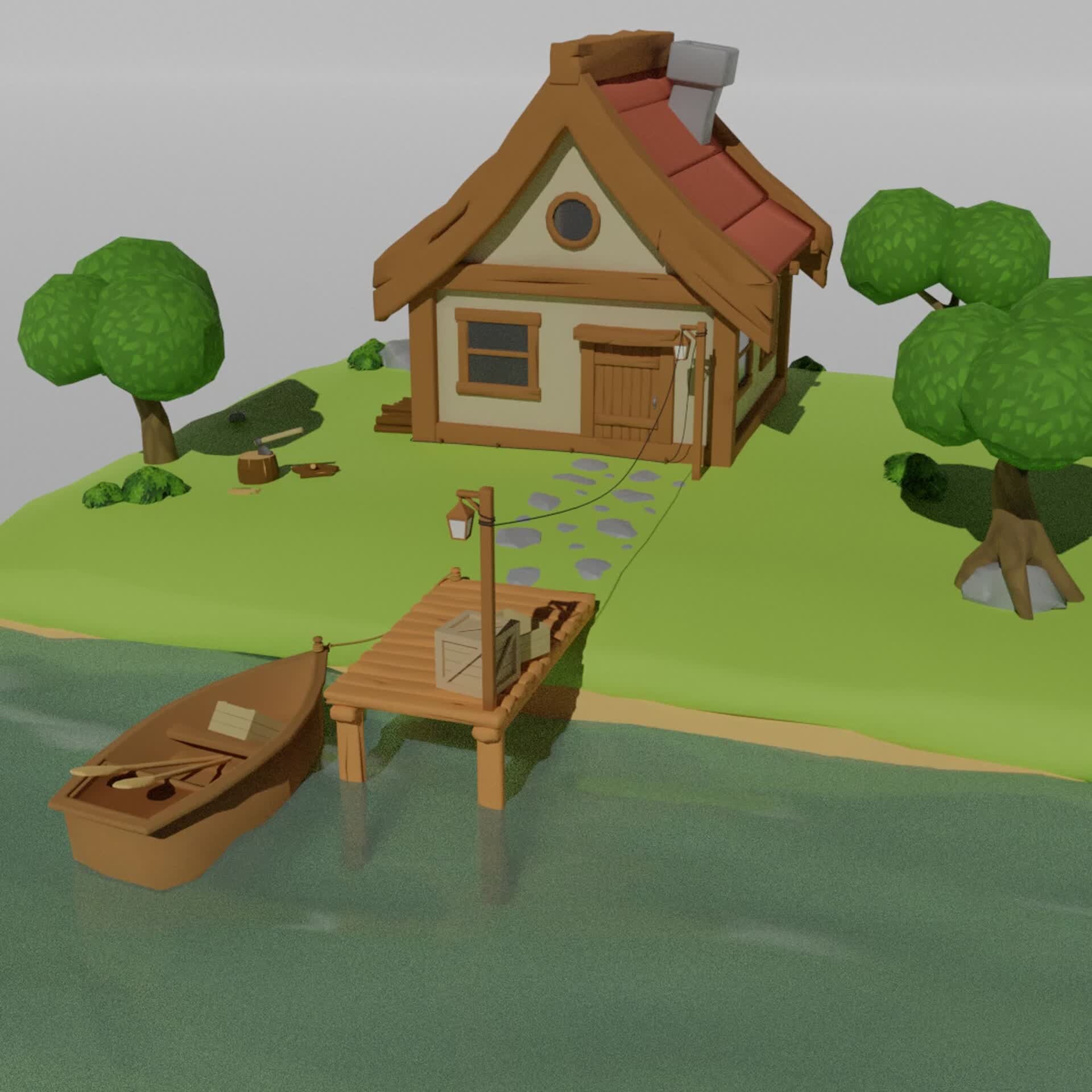ArtStation - Low Poly Farm