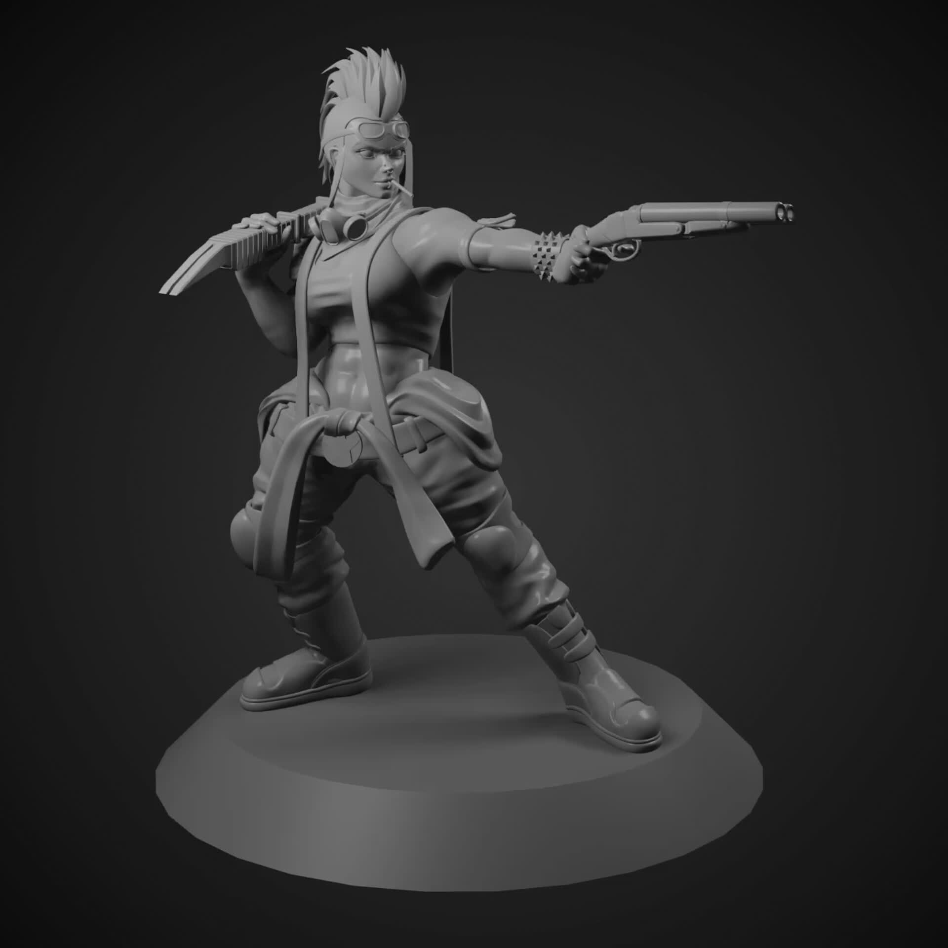 ArtStation - Sci-Fi Punk Tabletop Miniature