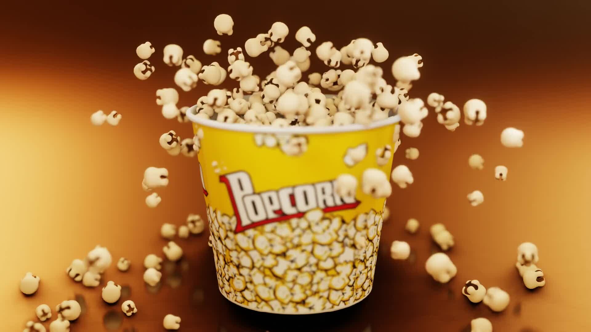 ArtStation - Popcorn Animation Prepared in Blender.