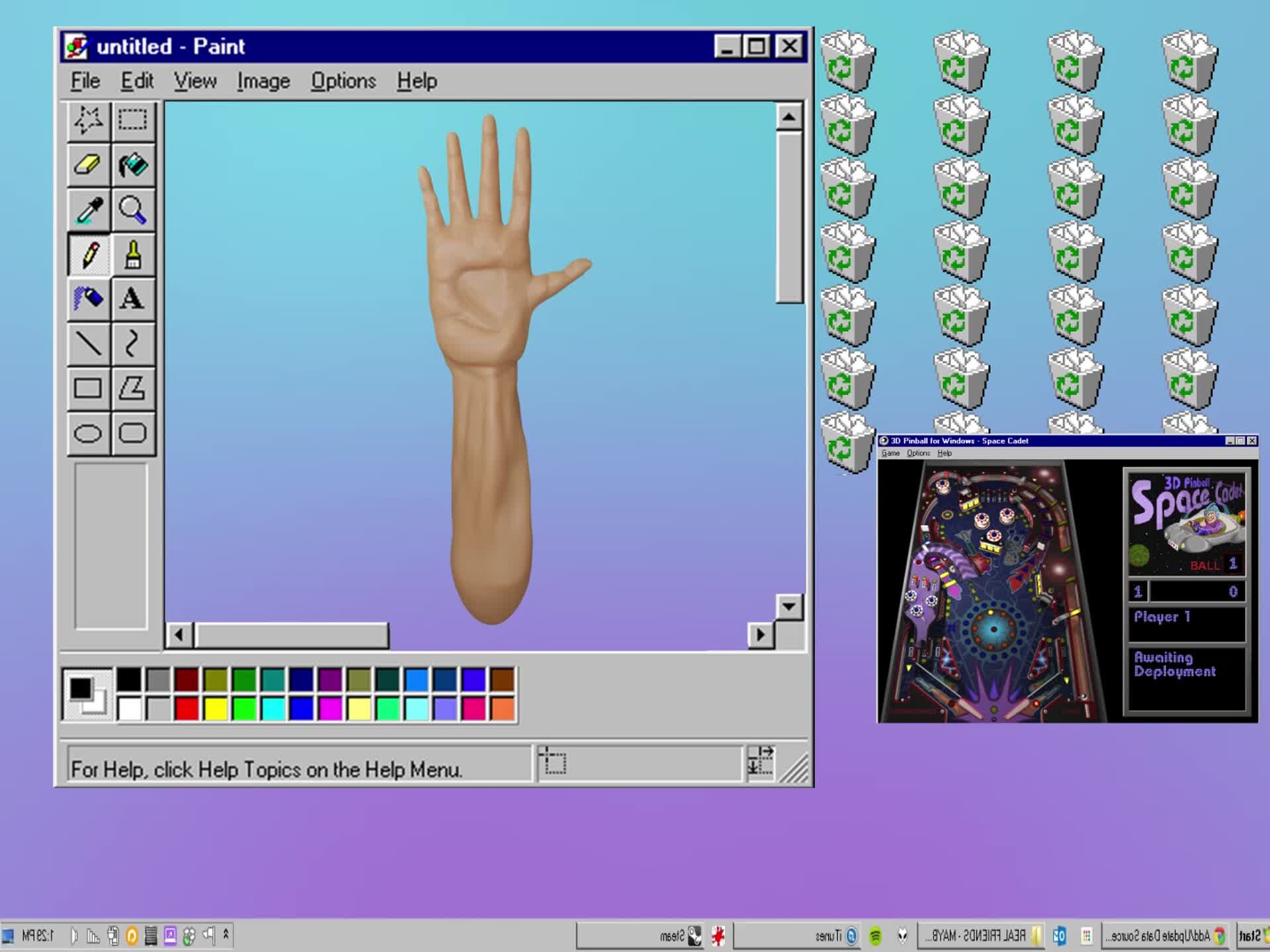 ArtStation - 3D Sculpt of hand with vaporwave aesthetics