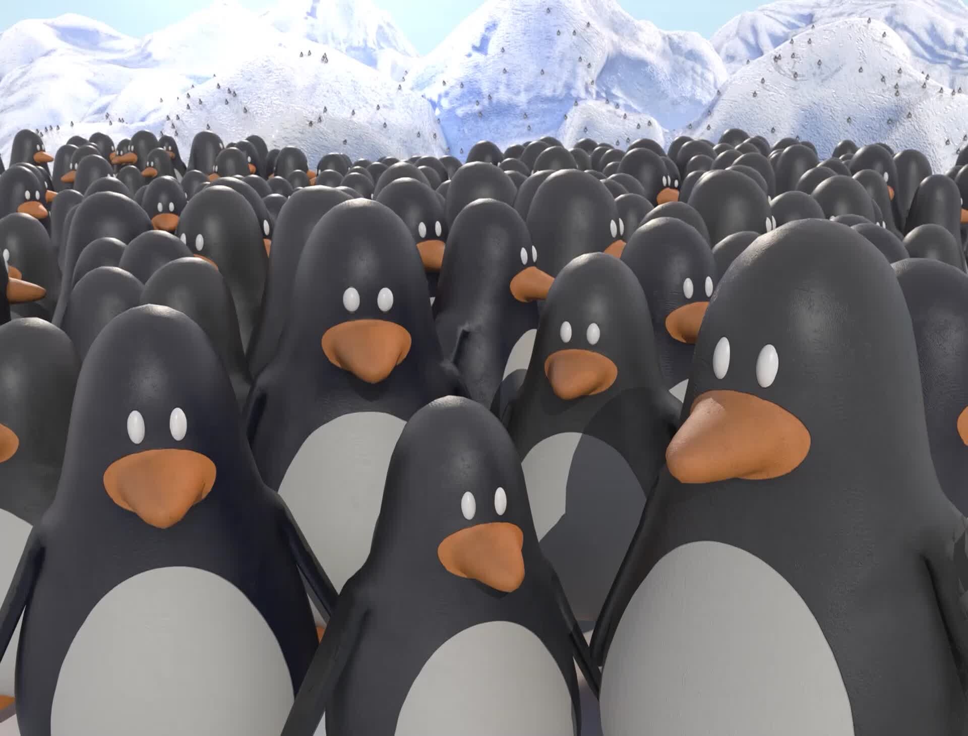 ArtStation - Chillin' Penguins Composition