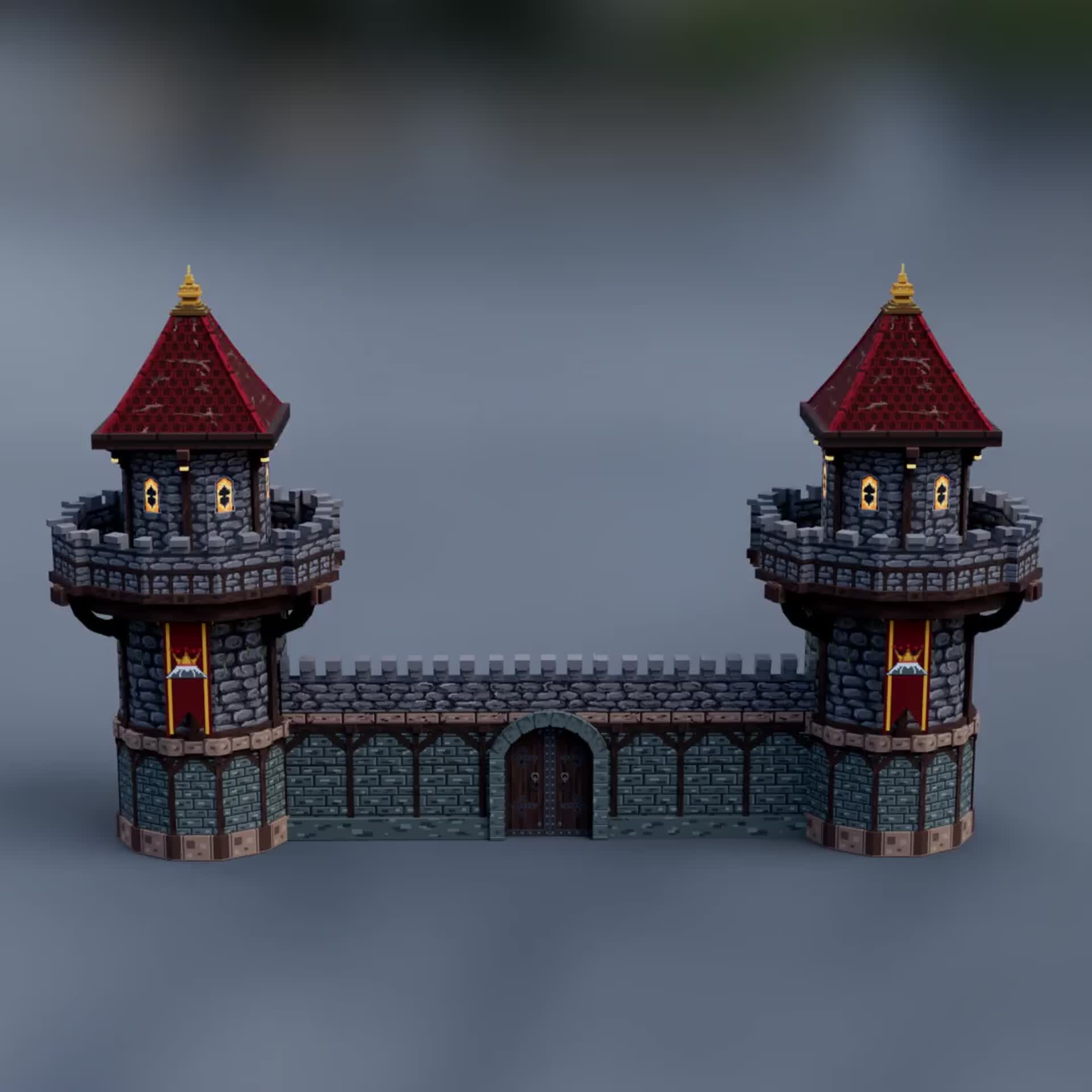 ArtStation - War Tower Voxel