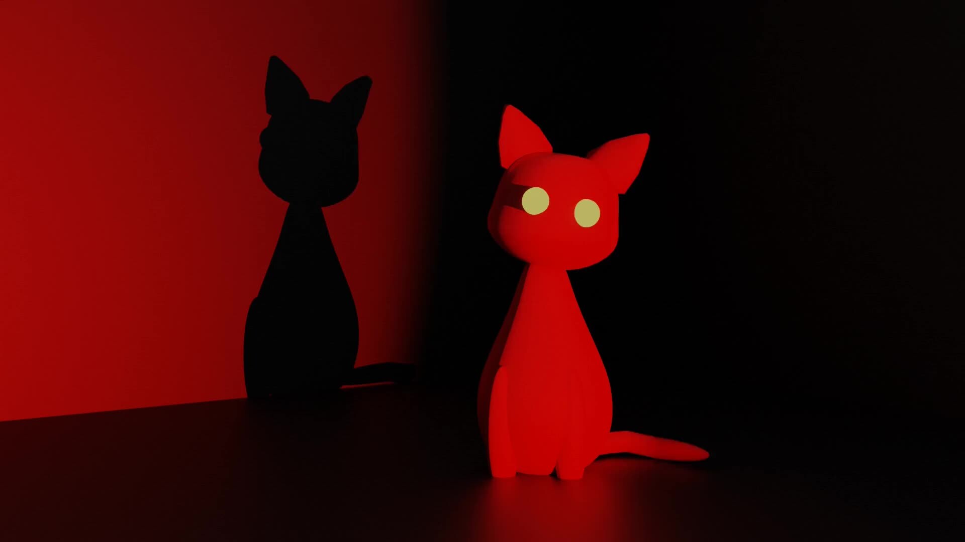 ArtStation - Cat with a shadow