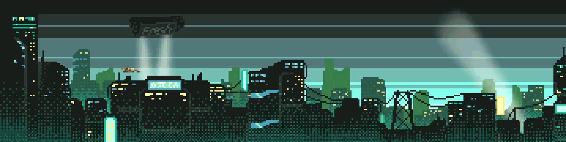 ArtStation - Cyberpunk Skyline Banner Scroll