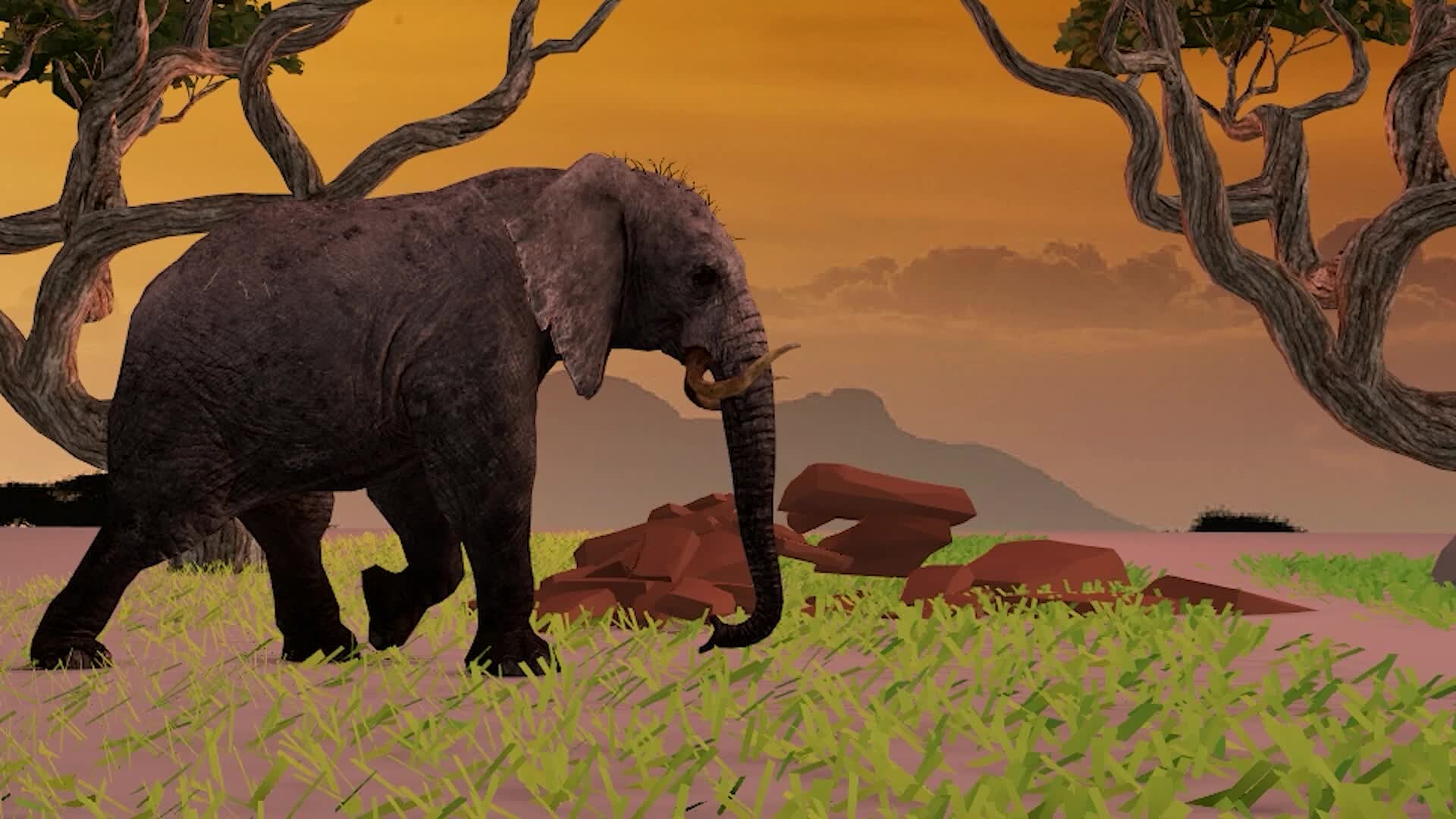 ArtStation - Elephant Behavior Animation