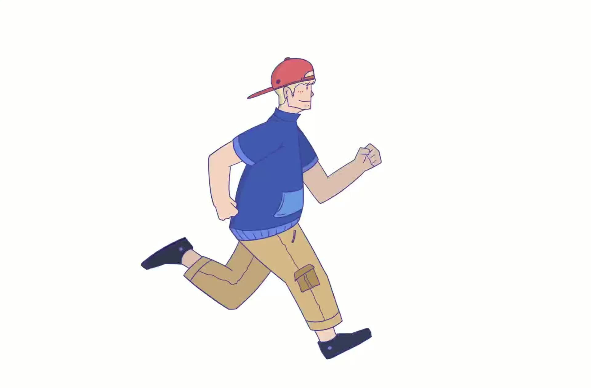 ArtStation - 2d animation. Running and walking.