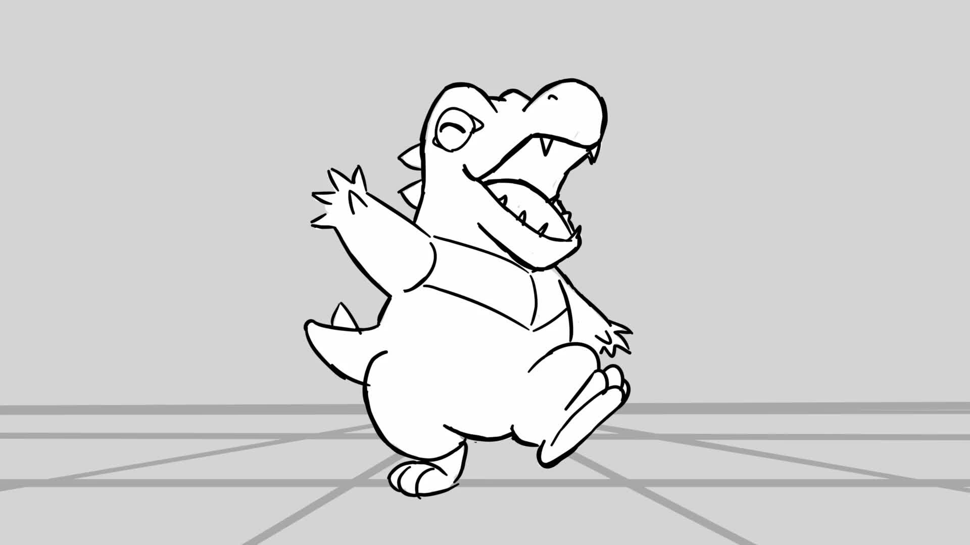 ArtStation - Totodile walking animation