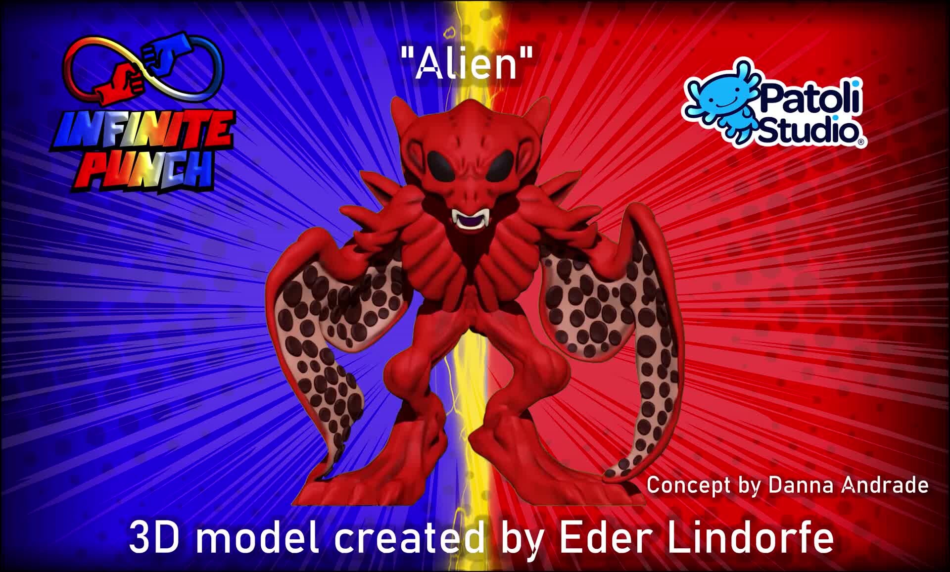 ArtStation - Infinite Punch video game 3D character "Alien"