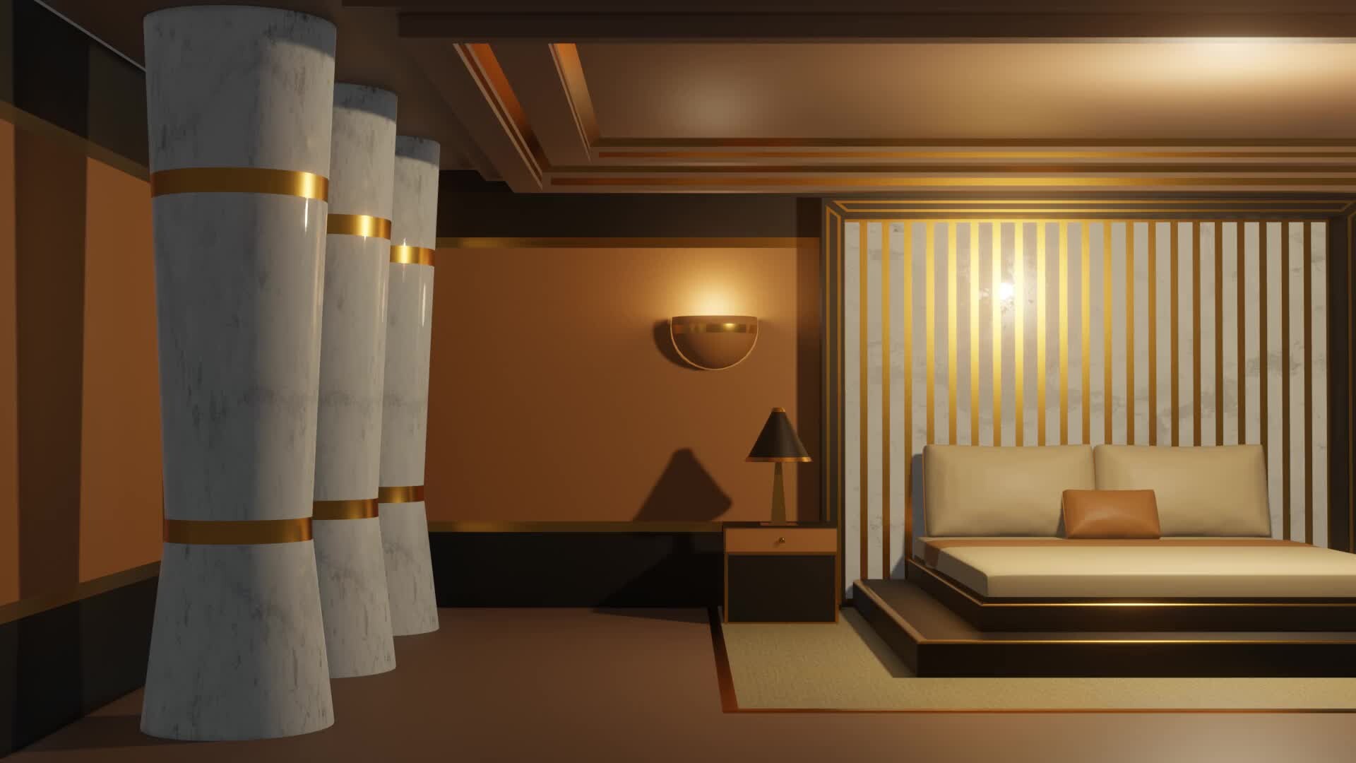 ArtStation - Hotel room modeled and rendered with Blender.