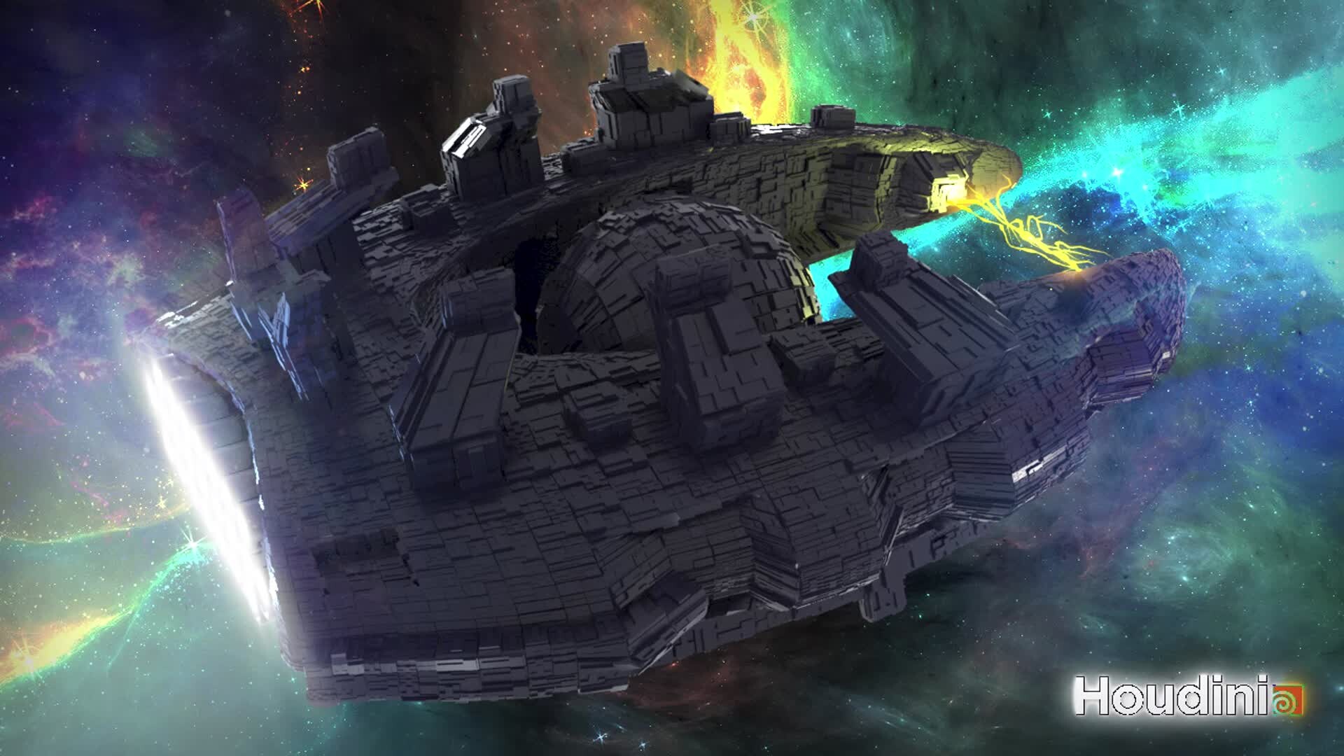 ArtStation - Houdini VFX: Spaceship Attack