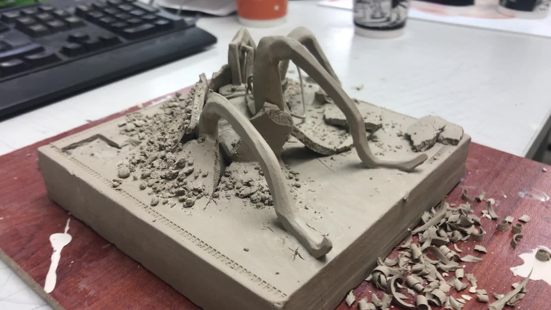 ArtStation - ceramic spider diorama