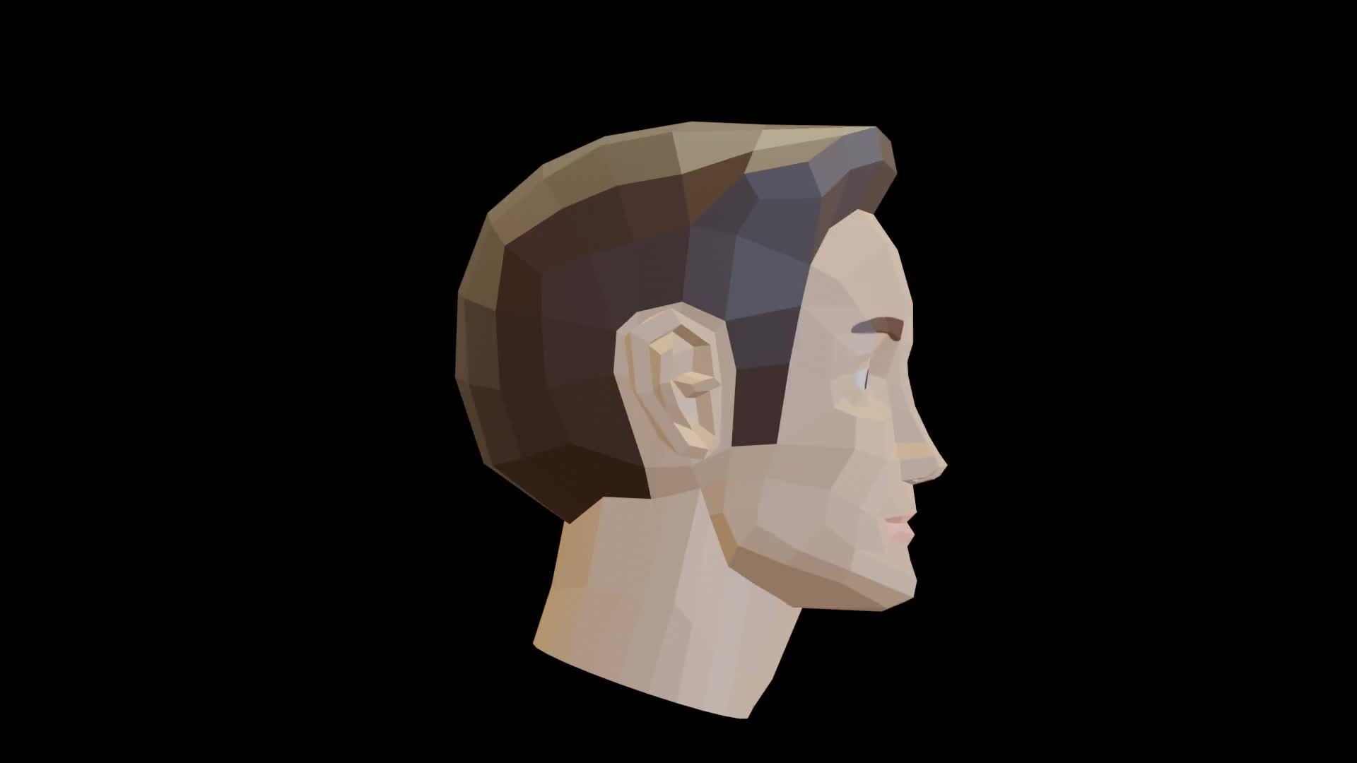 ArtStation - Low Poly Male Character Head