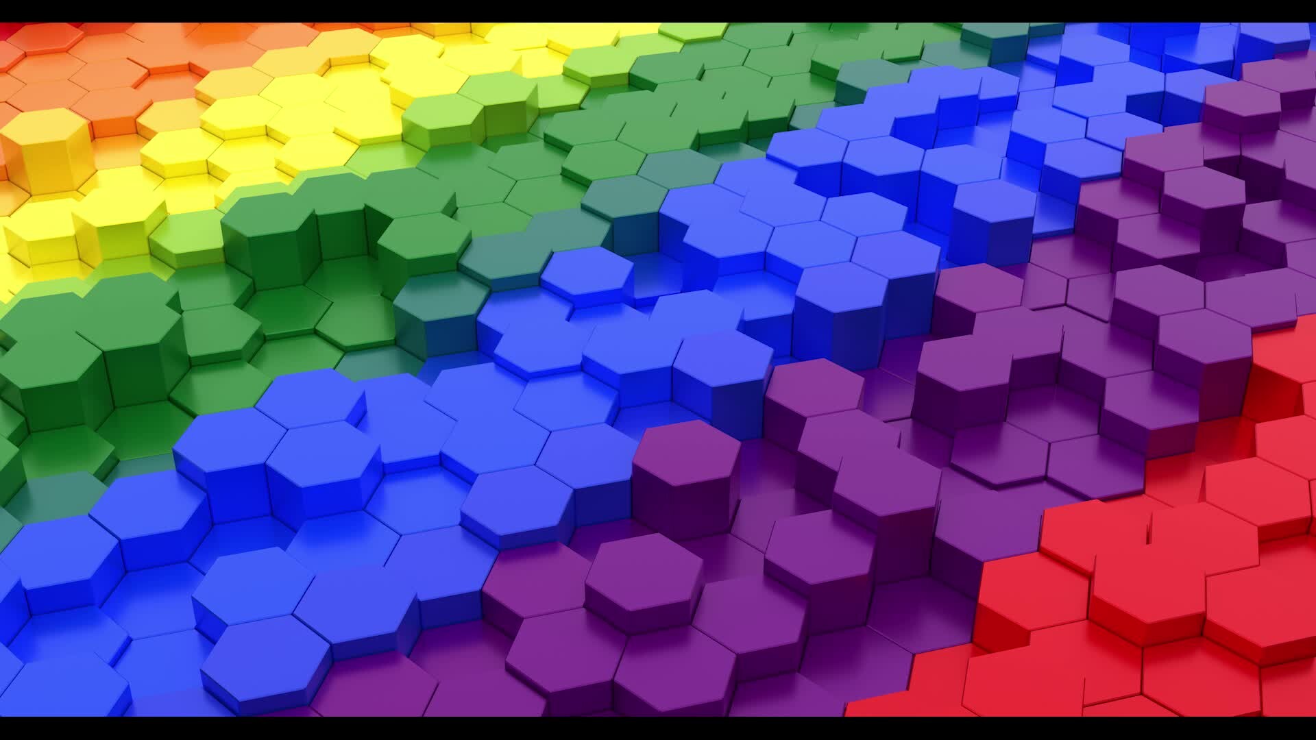 ArtStation - 3D background animation in rainbow colors