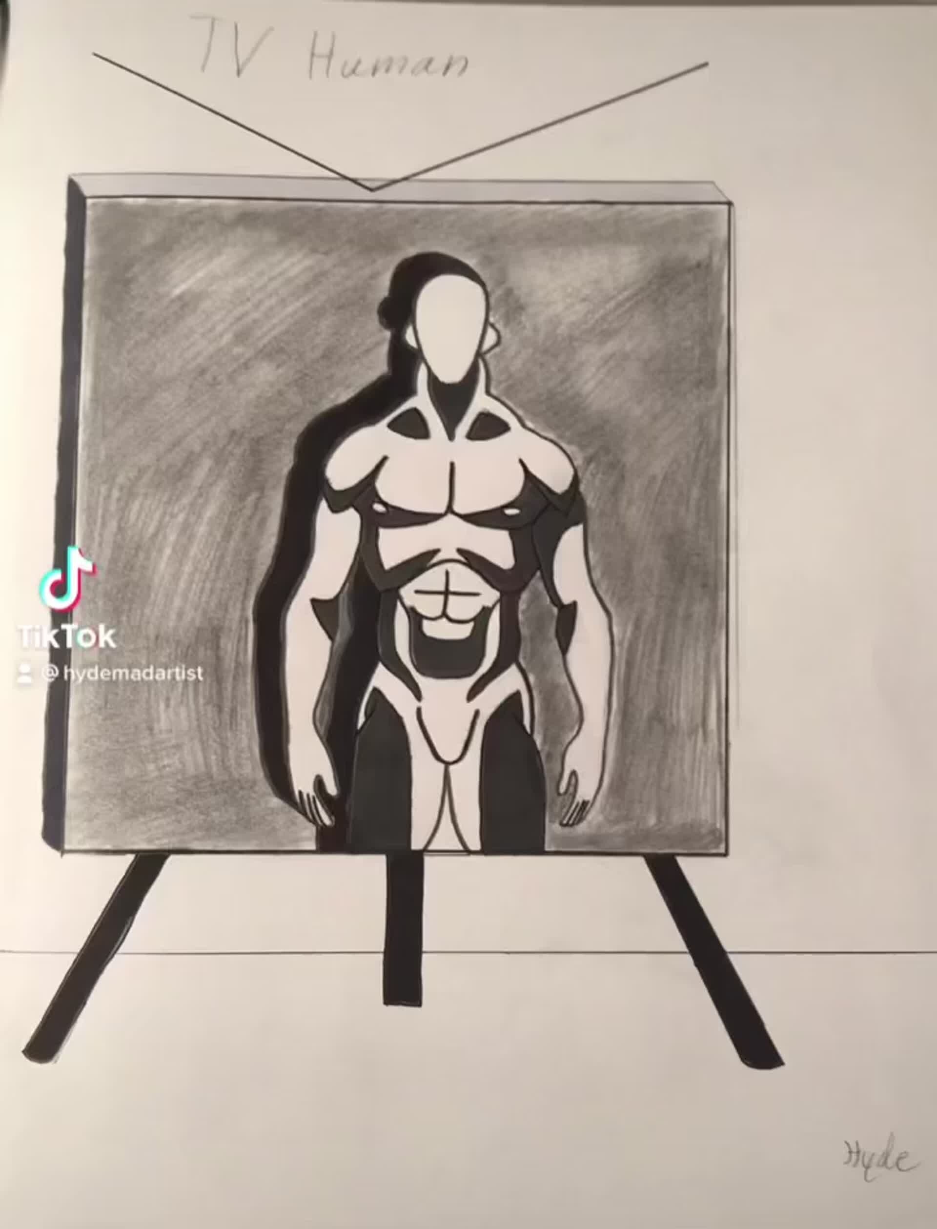 ArtStation - TV Human and after