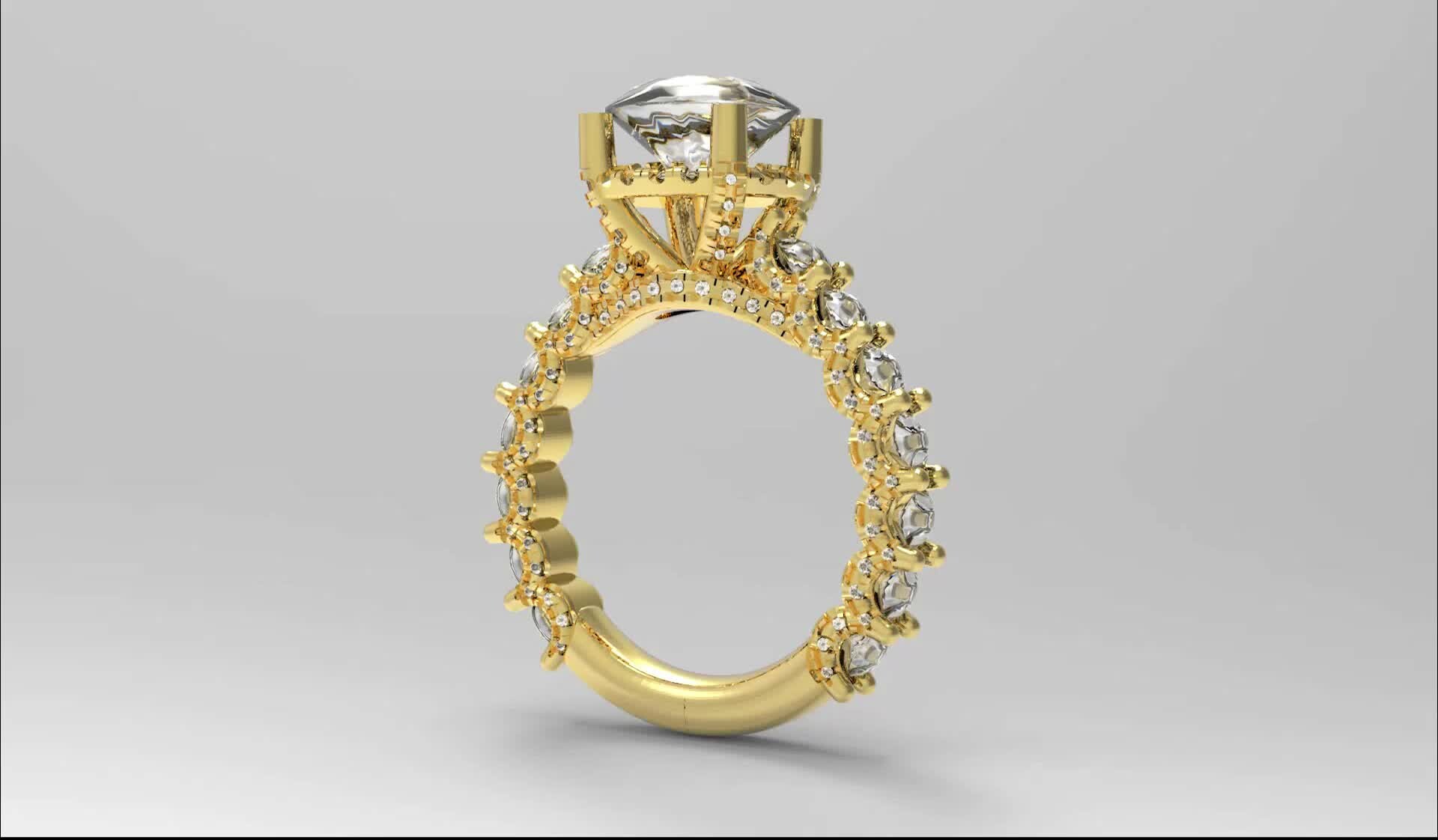 ArtStation - Diamond Gold Ring