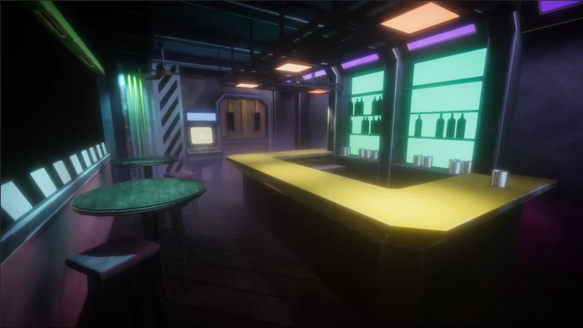 ArtStation - Futuristic Bar