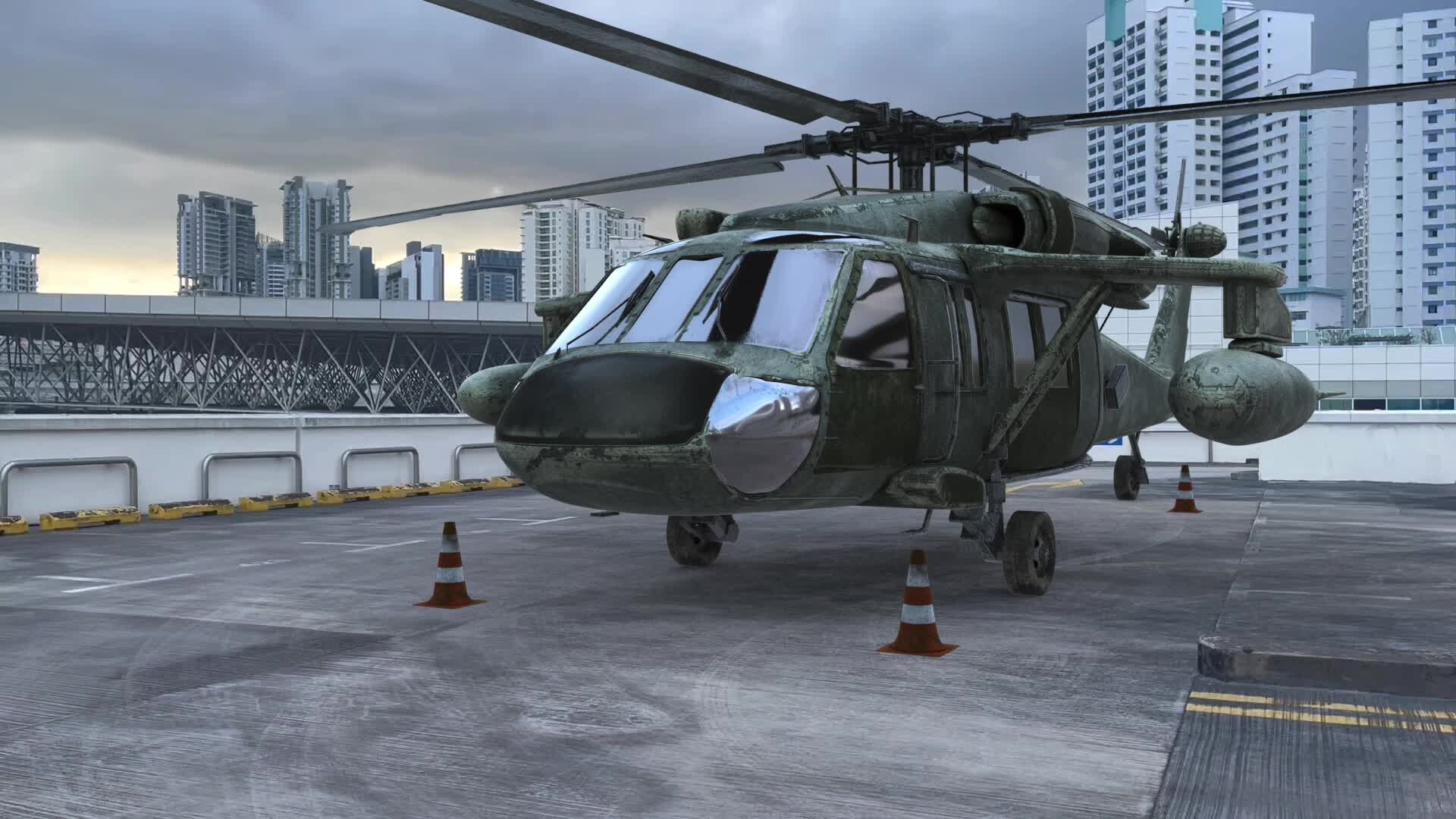 ArtStation - Helicopter texturing scene