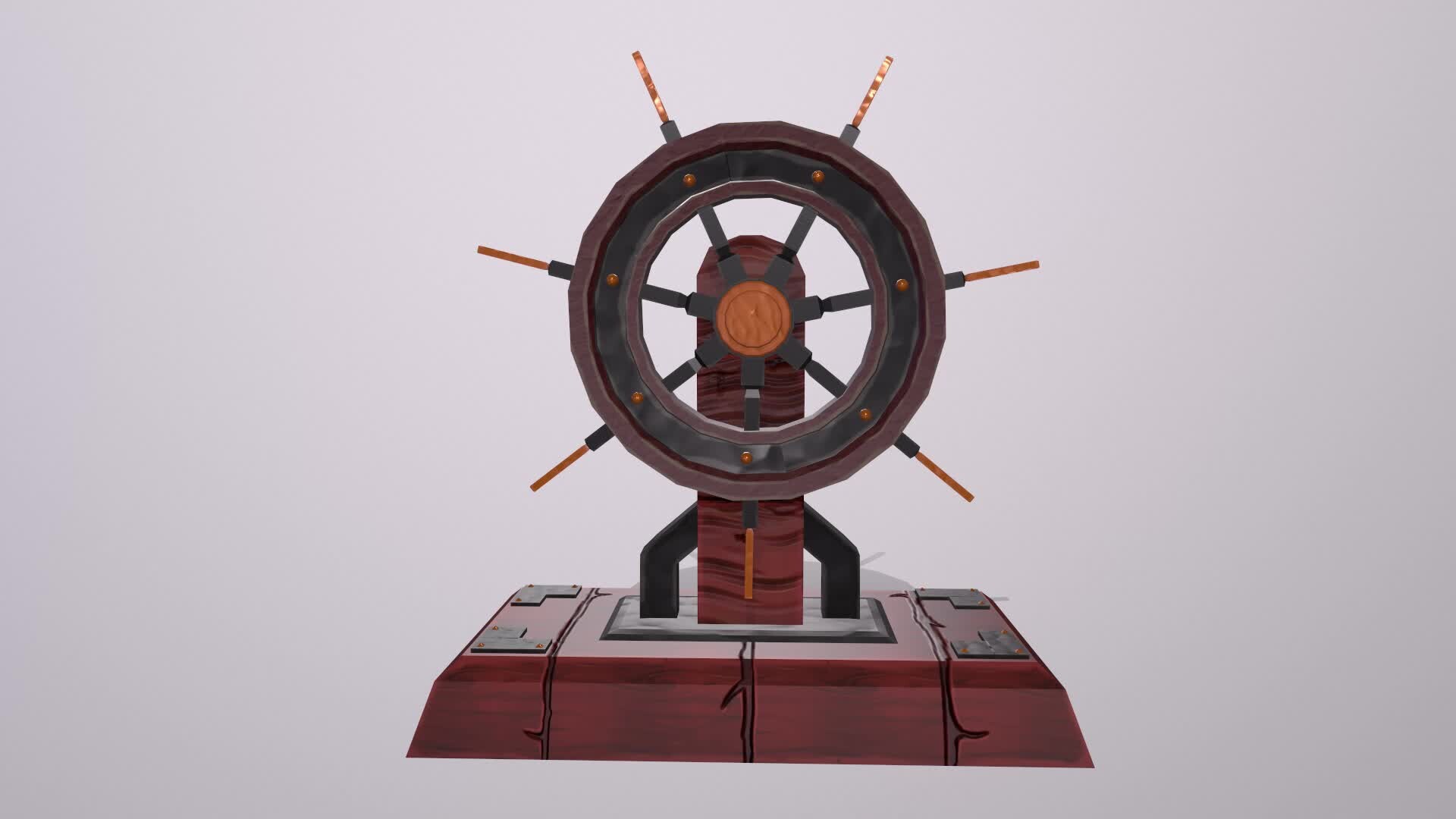 ArtStation - Stylized Pirate ship wheel