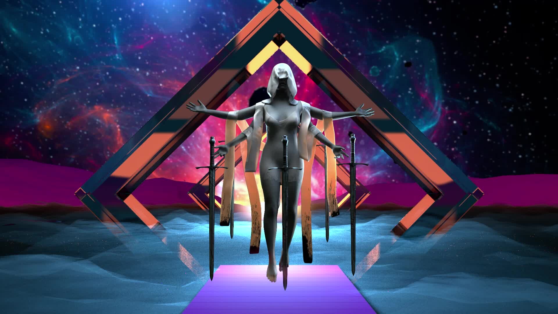 ArtStation - Queen Of Swords 3d compositing