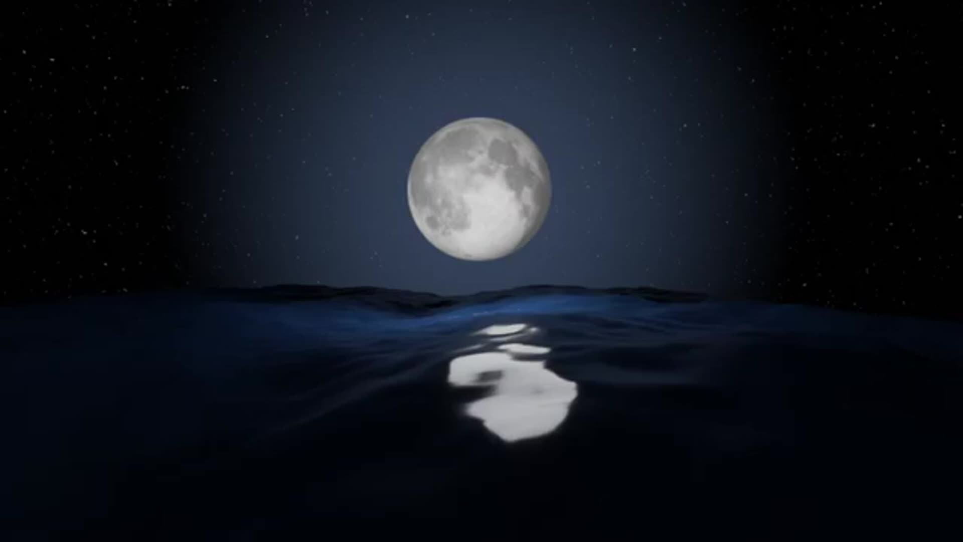 ArtStation - 3D Moon On Ocean Scene Made in Maya