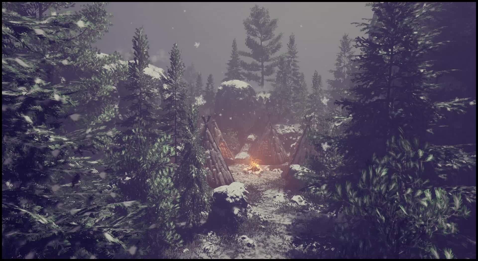 ArtStation - Winter Forest scene - 2