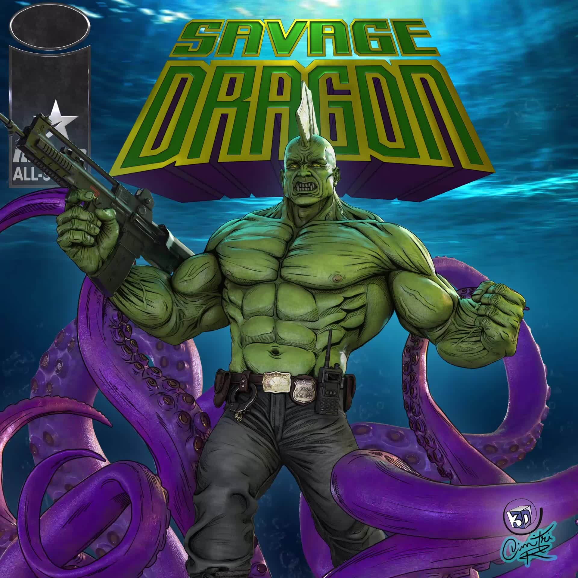 ArtStation - Image all stars - Spawn and Savage Dragon