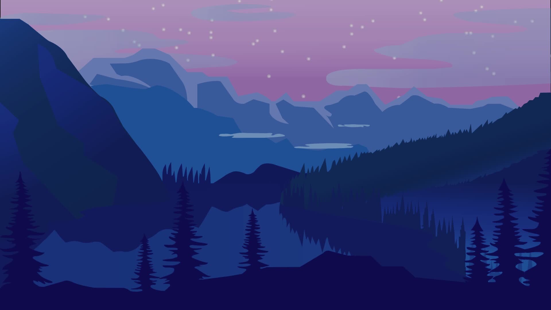 ArtStation - Sunrise Mountains Landscape, Motion Graphics