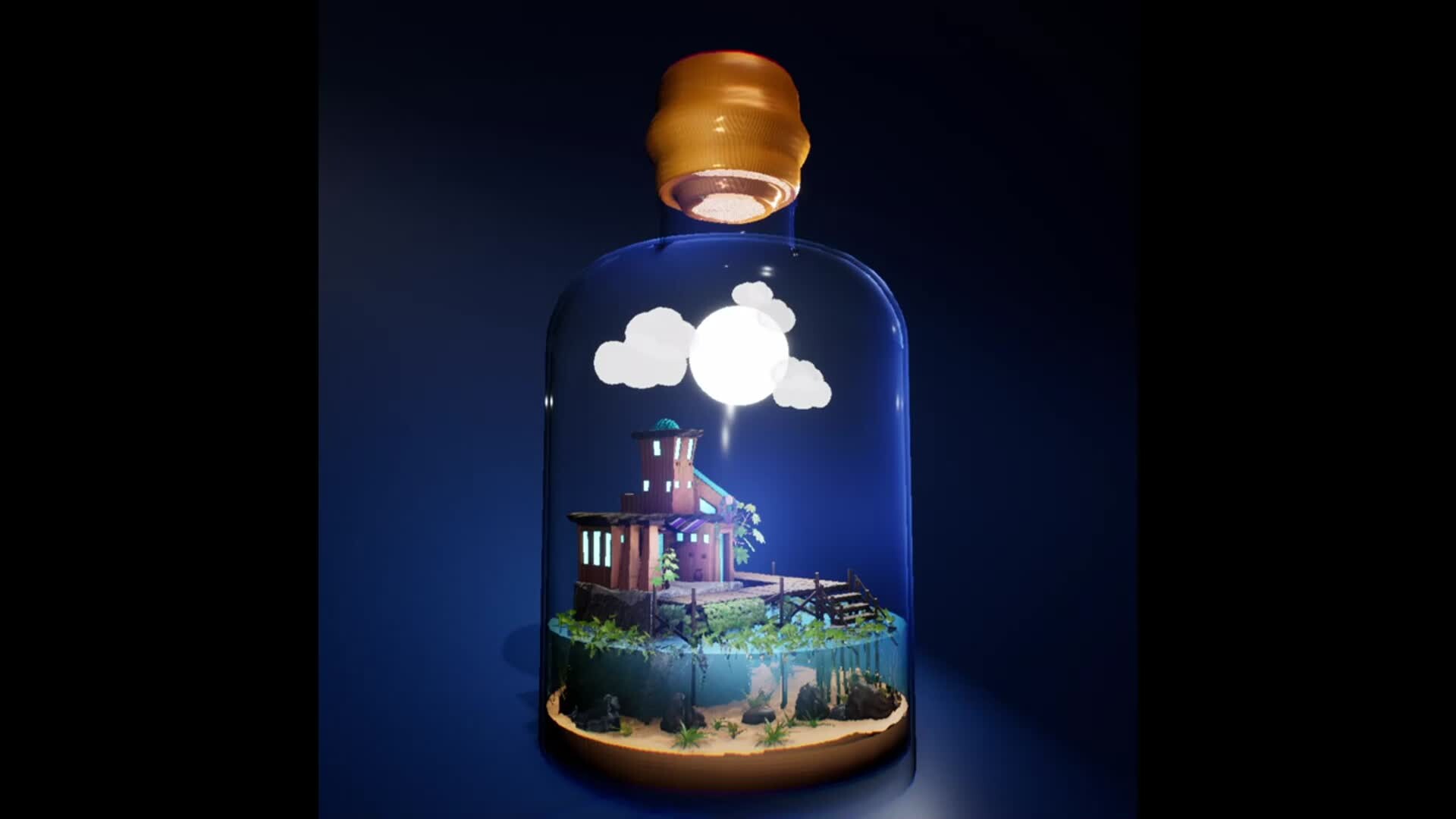 ArtStation - The 3D Magic Bottle NFT Art