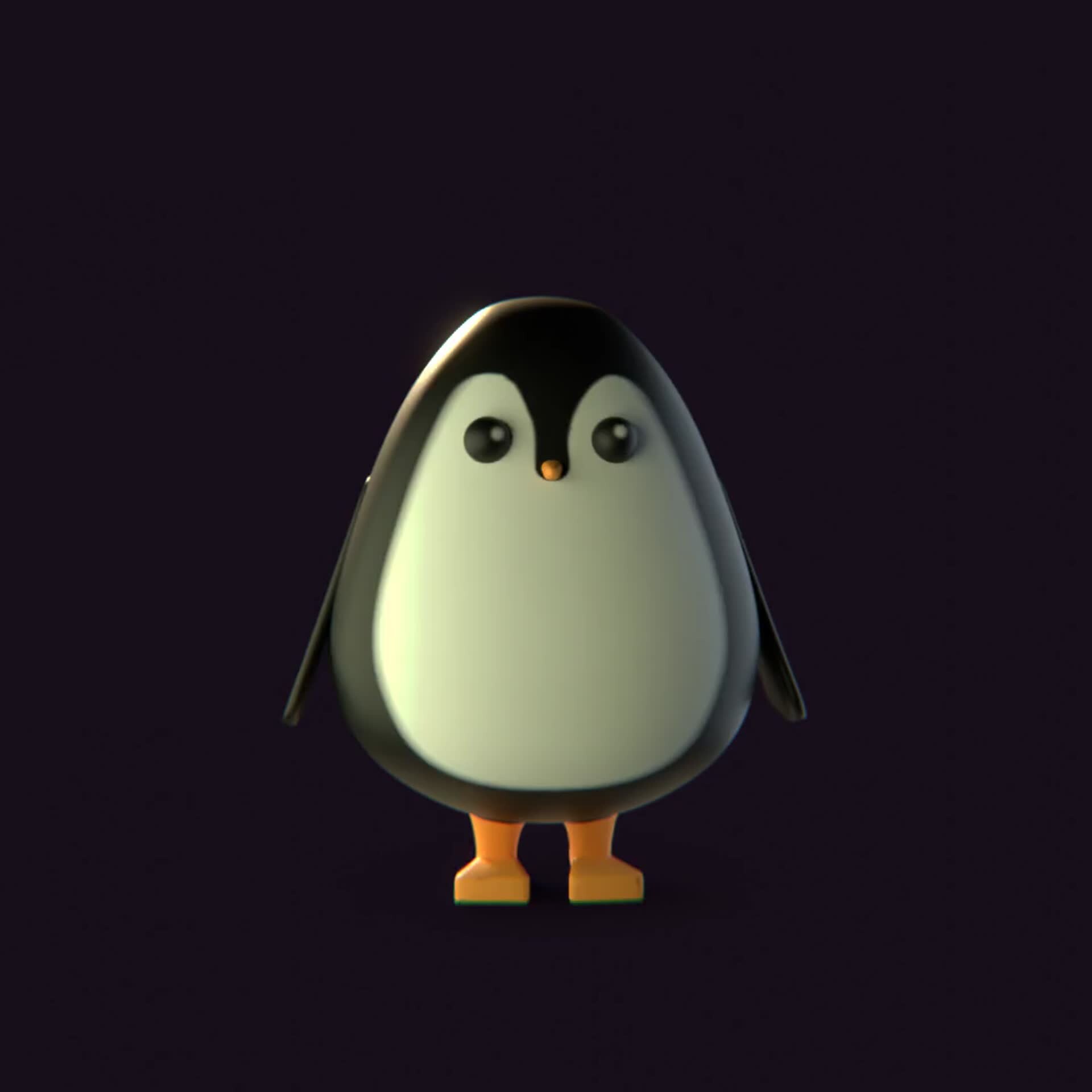 ArtStation - 3D Hand-Painted Penguin Character