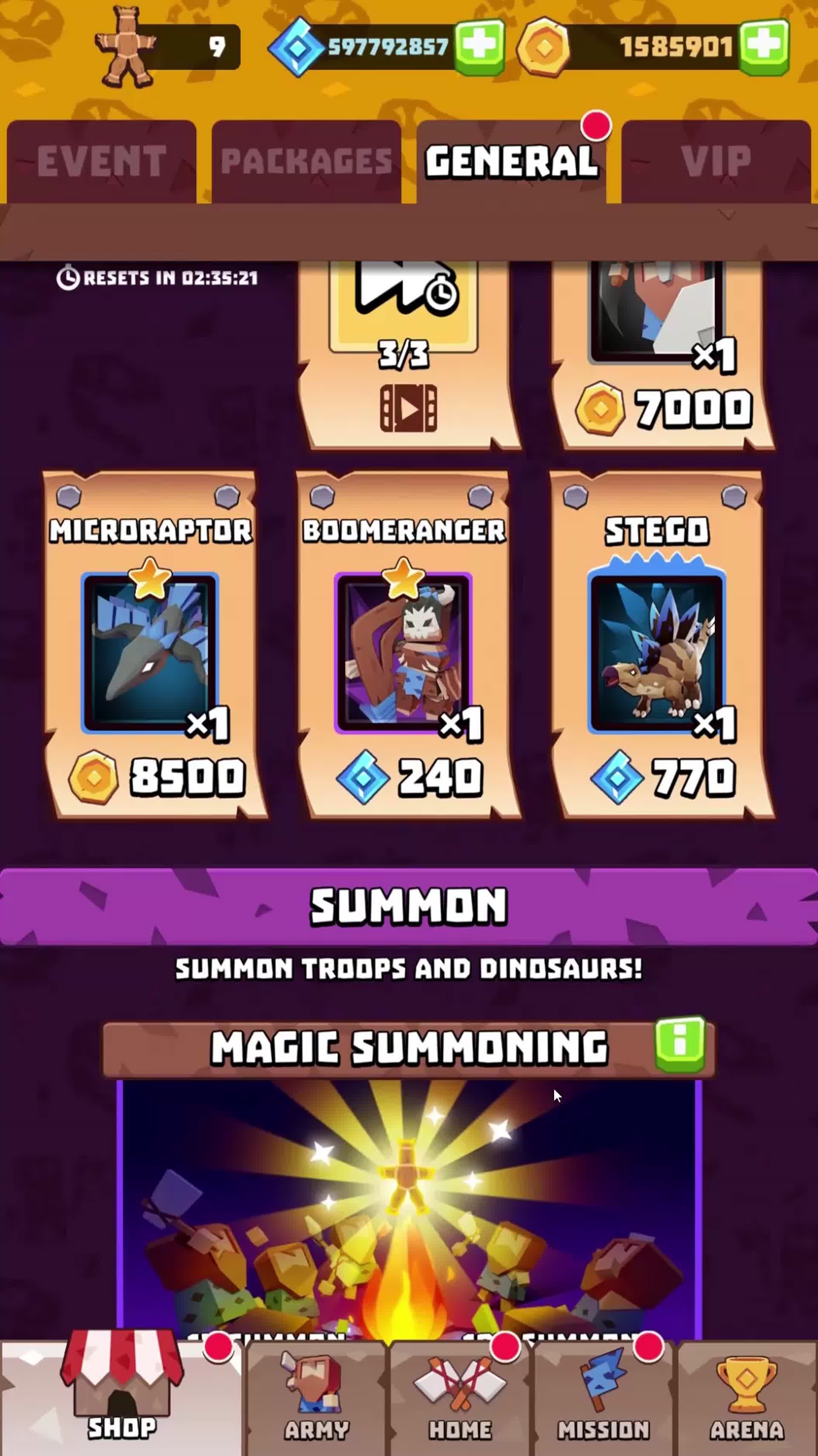 DHKIM - Dino Clash: Traibal War - UI VFX 02(2021~2022)